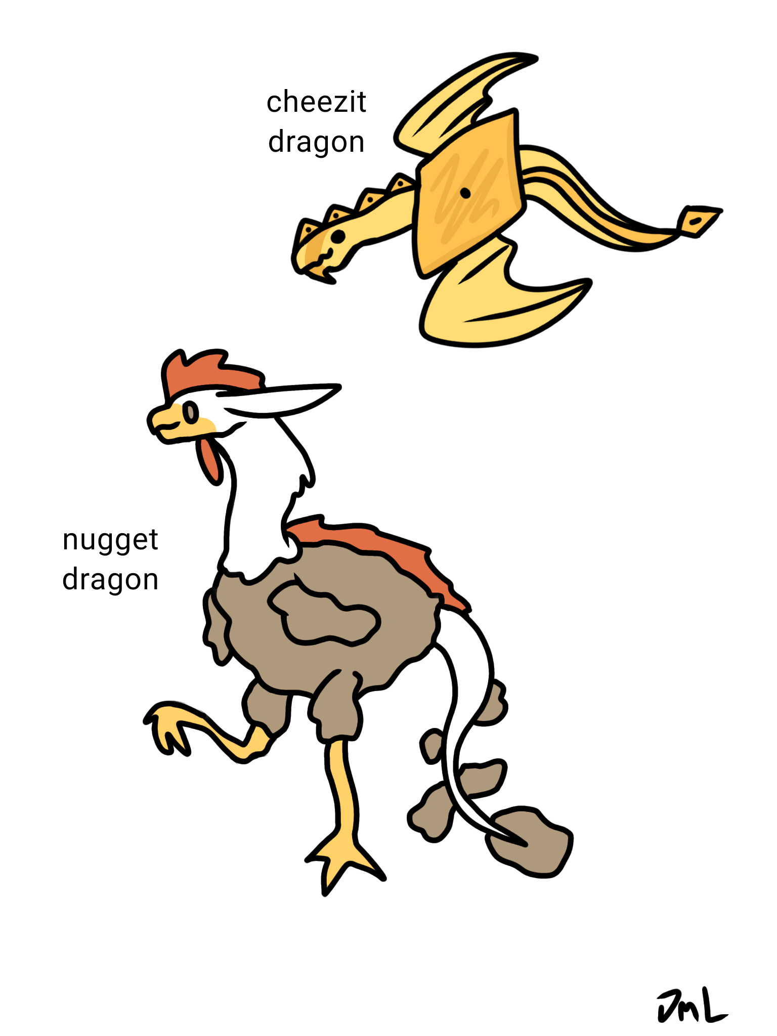 ArtStation - Snack-themed Dragons concepts