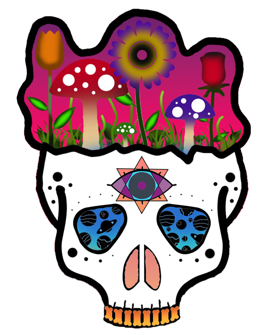 ArtStation - Psychedelic Skull Art - The Creative Mind