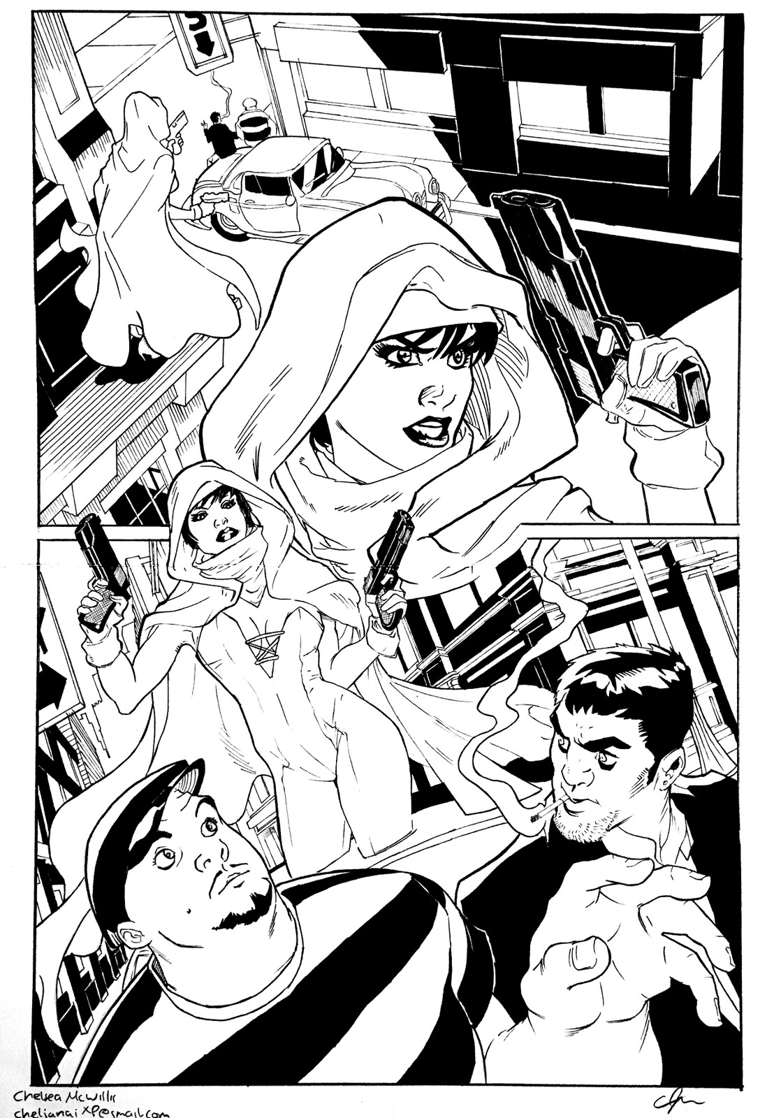 CJM - Inks on Comic Page (Ghost pt. 4)