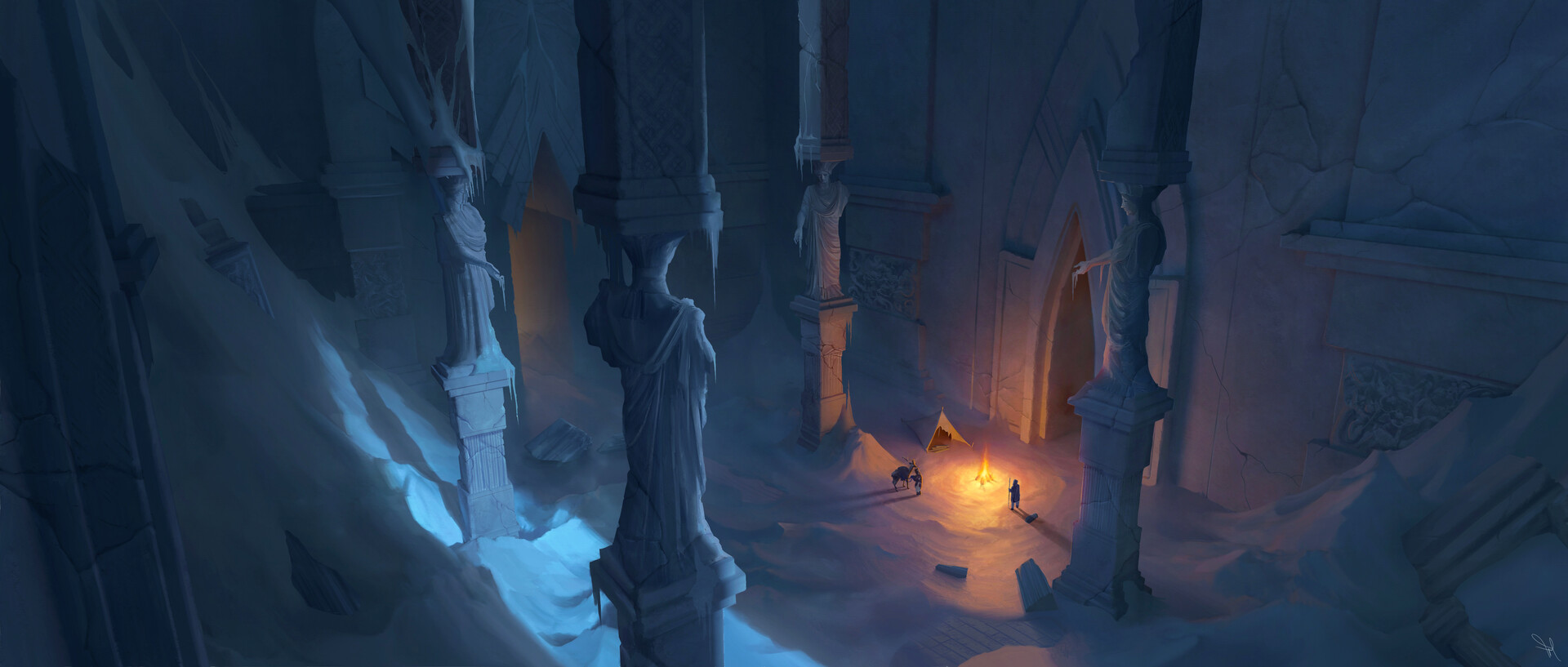 ArtStation - 'The Snow Fortress' Interior for 'NOMADS'