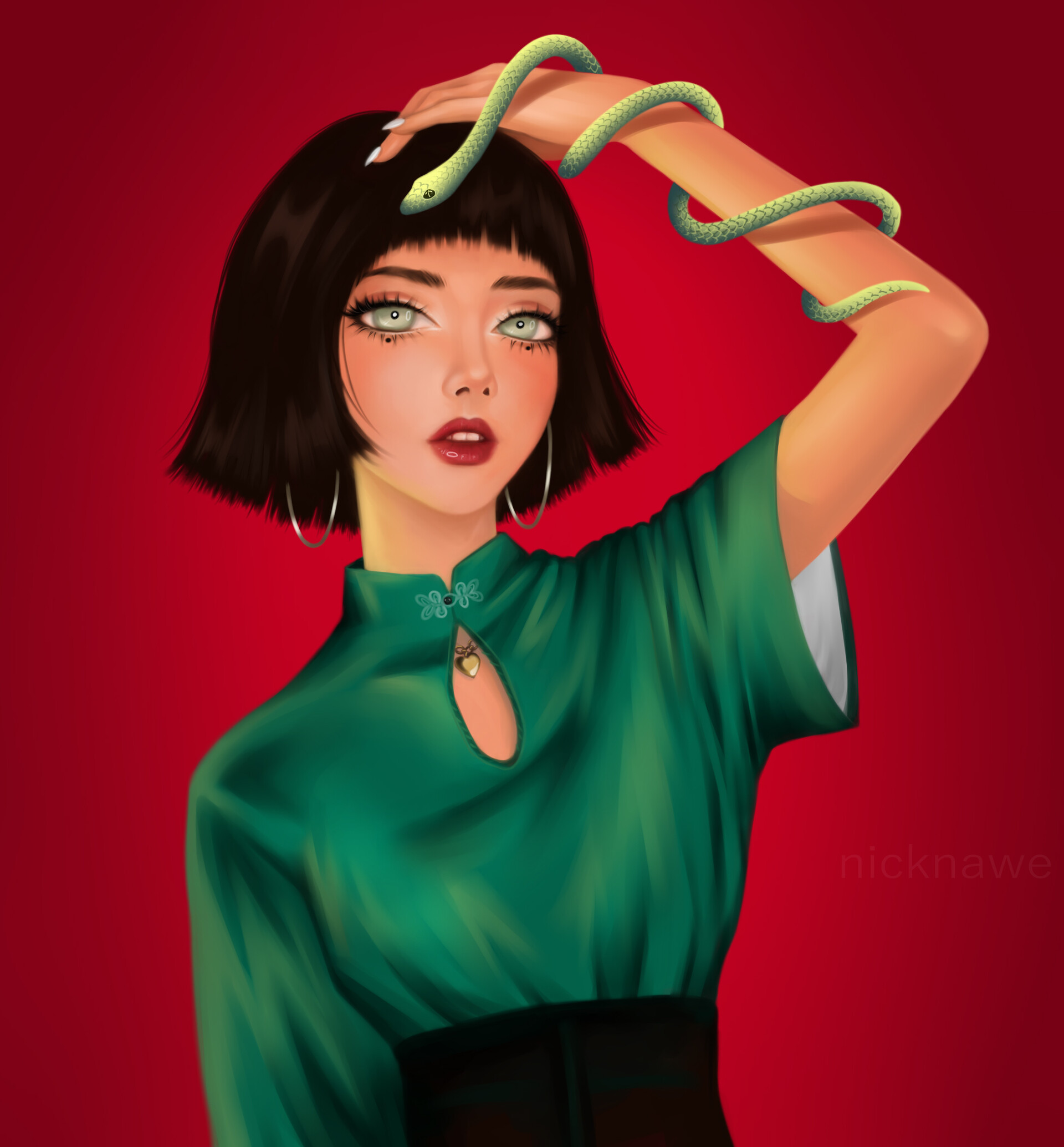 ArtStation - The girl with the snake
