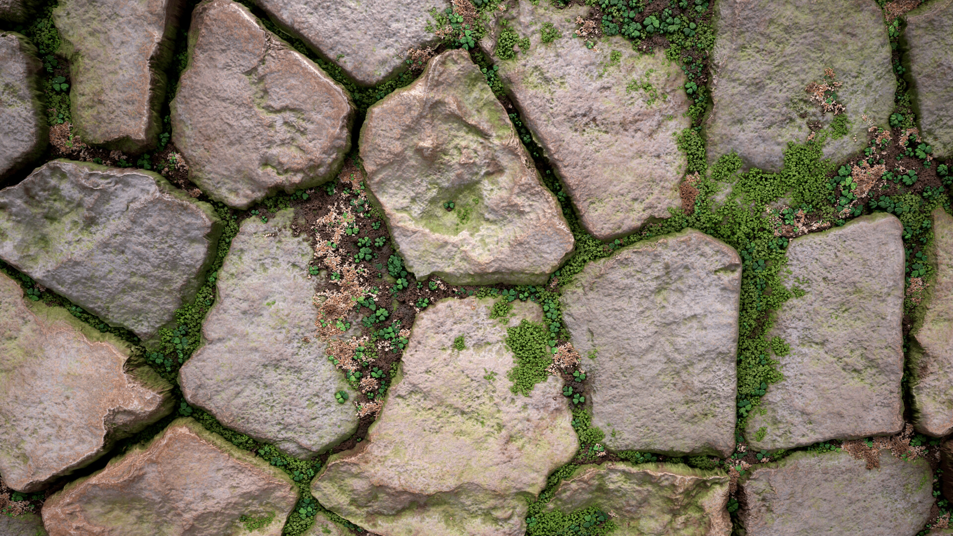 Mossy Cobblestone Wall