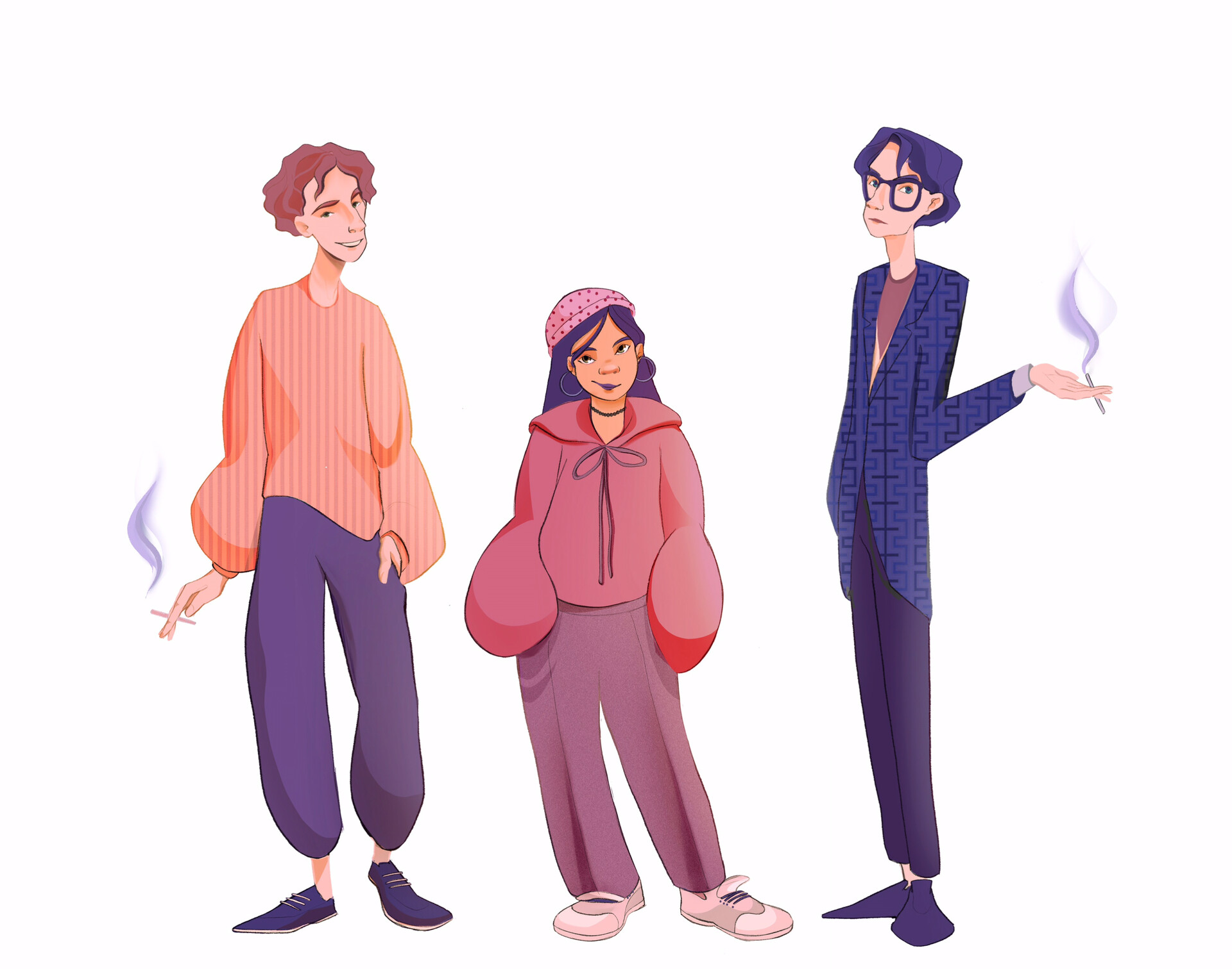 ArtStation - Character designs of my school friends