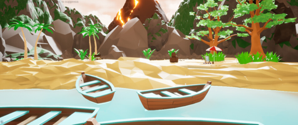ArtStation - Low poly beach