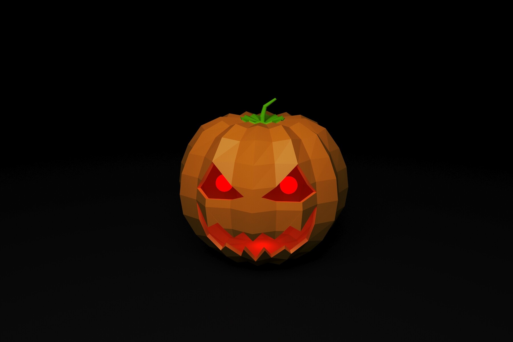 ArtStation - Low Poly 3D Model Pumpkin on Halloween