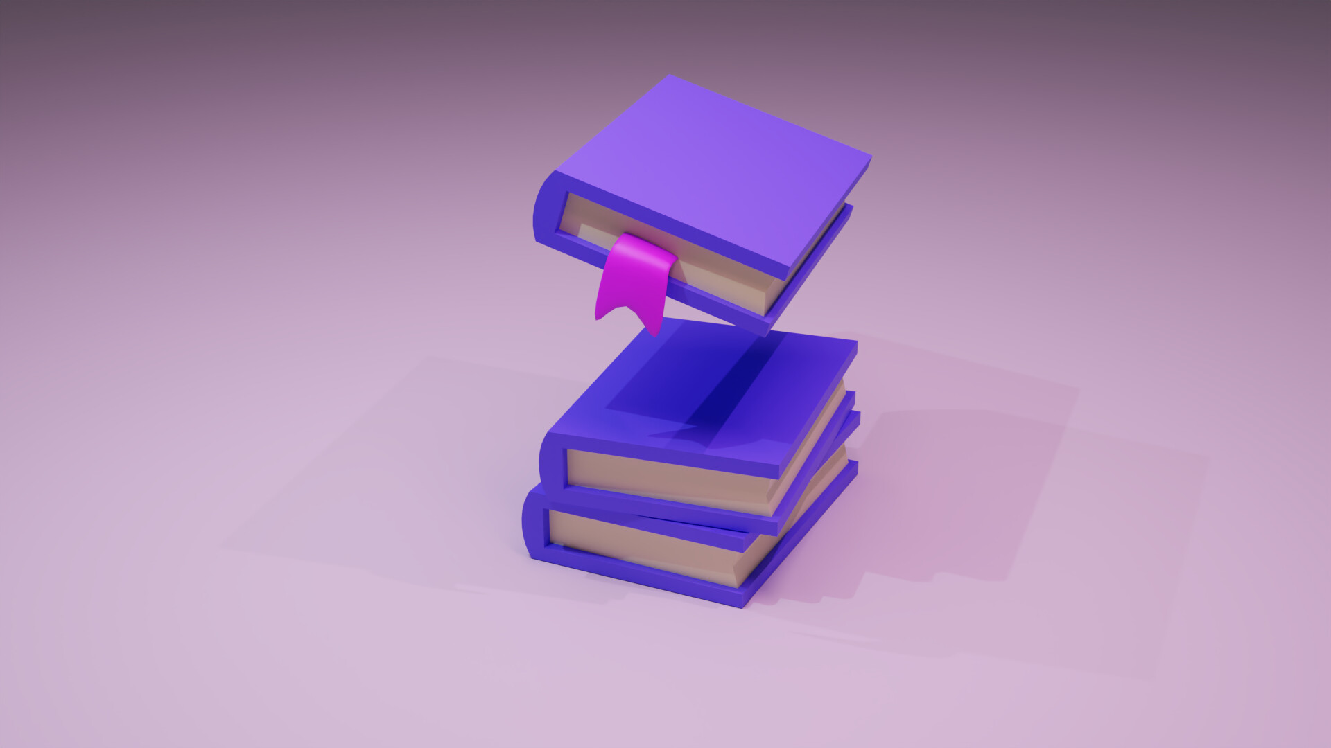 ArtStation - Blender low poly books