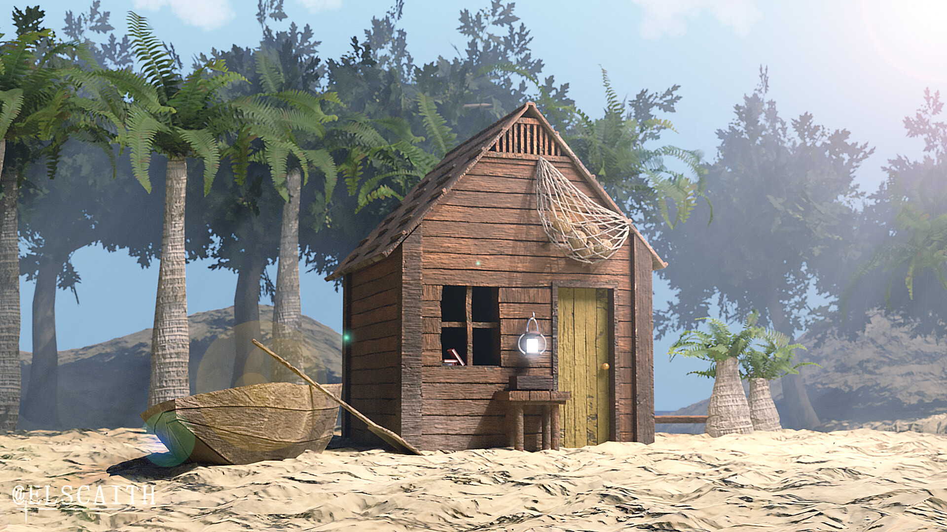 ArtStation - Elliot's Cabin Stardew Valley (3D Hyper Realistic)