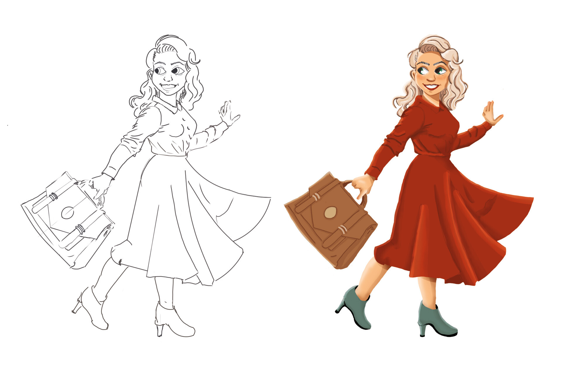 ArtStation - Character Concept Art of Beautiful Lady