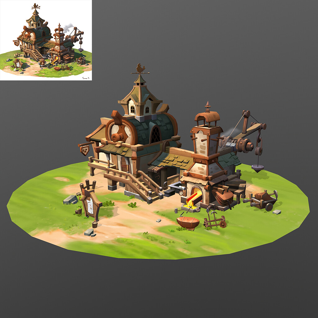 ArtStation - The blacksmith's house