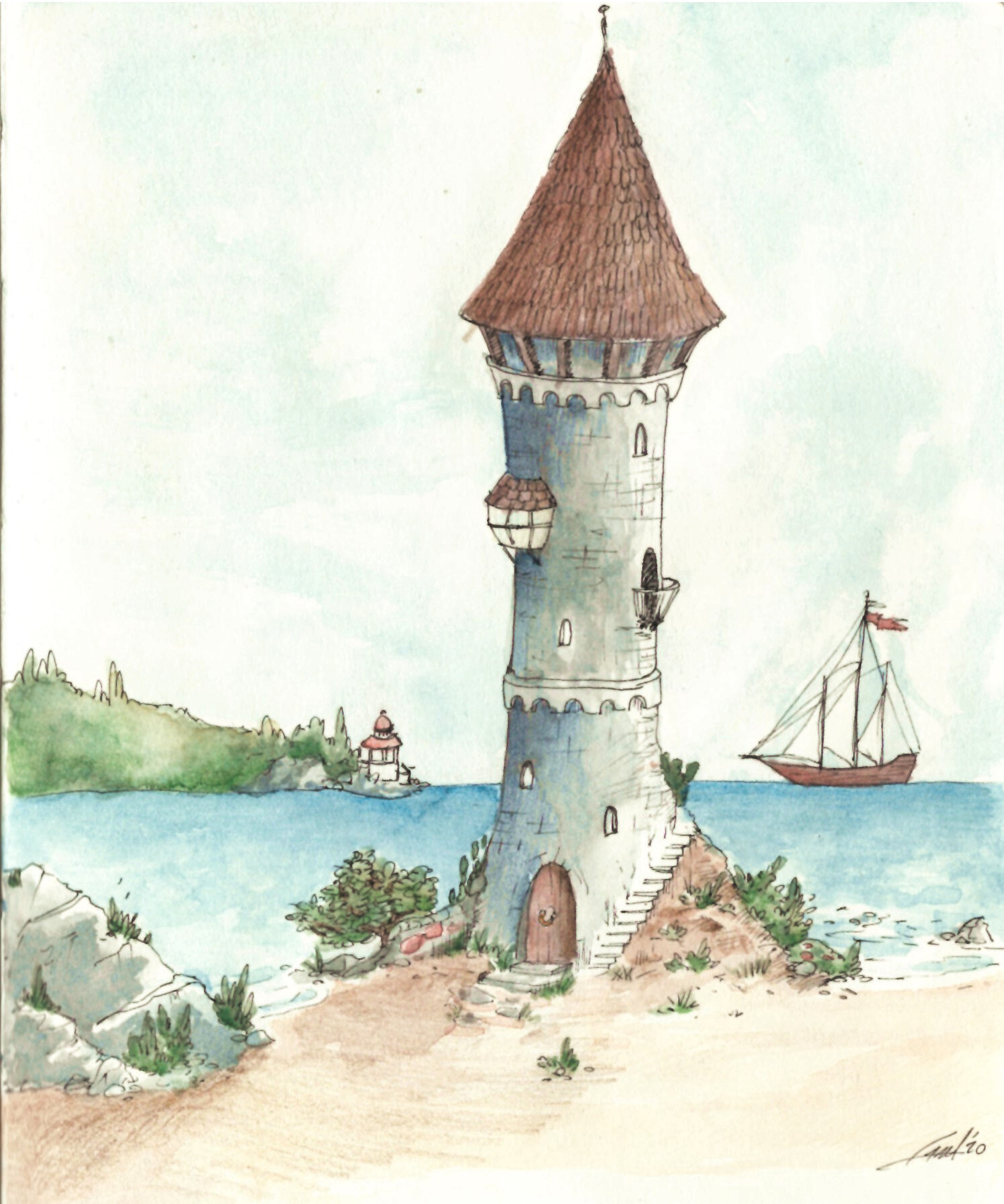 ArtStation - Tower by the sea