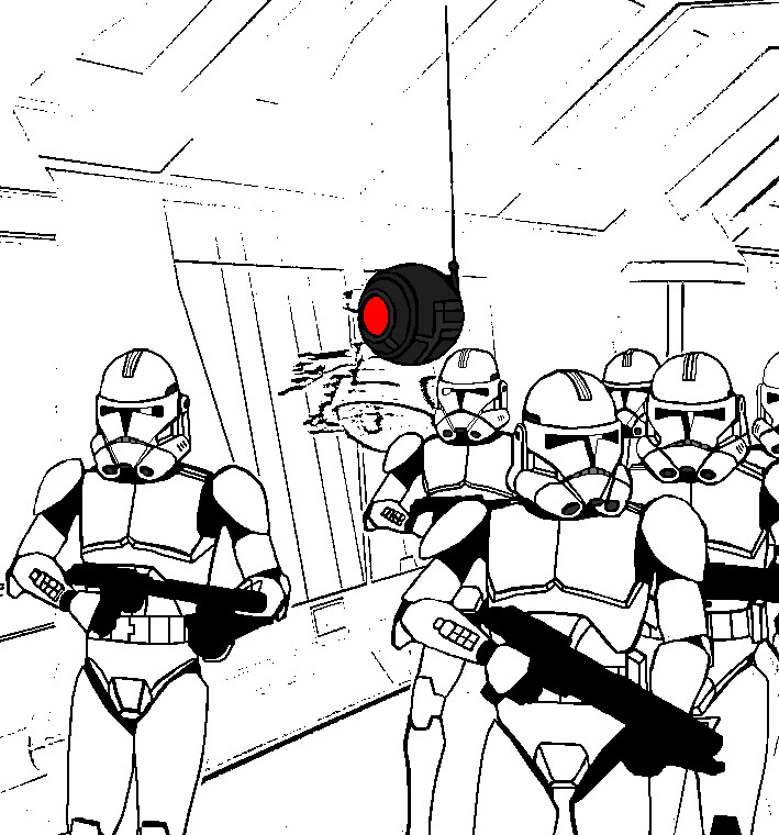 clone trooper colouring sheet
