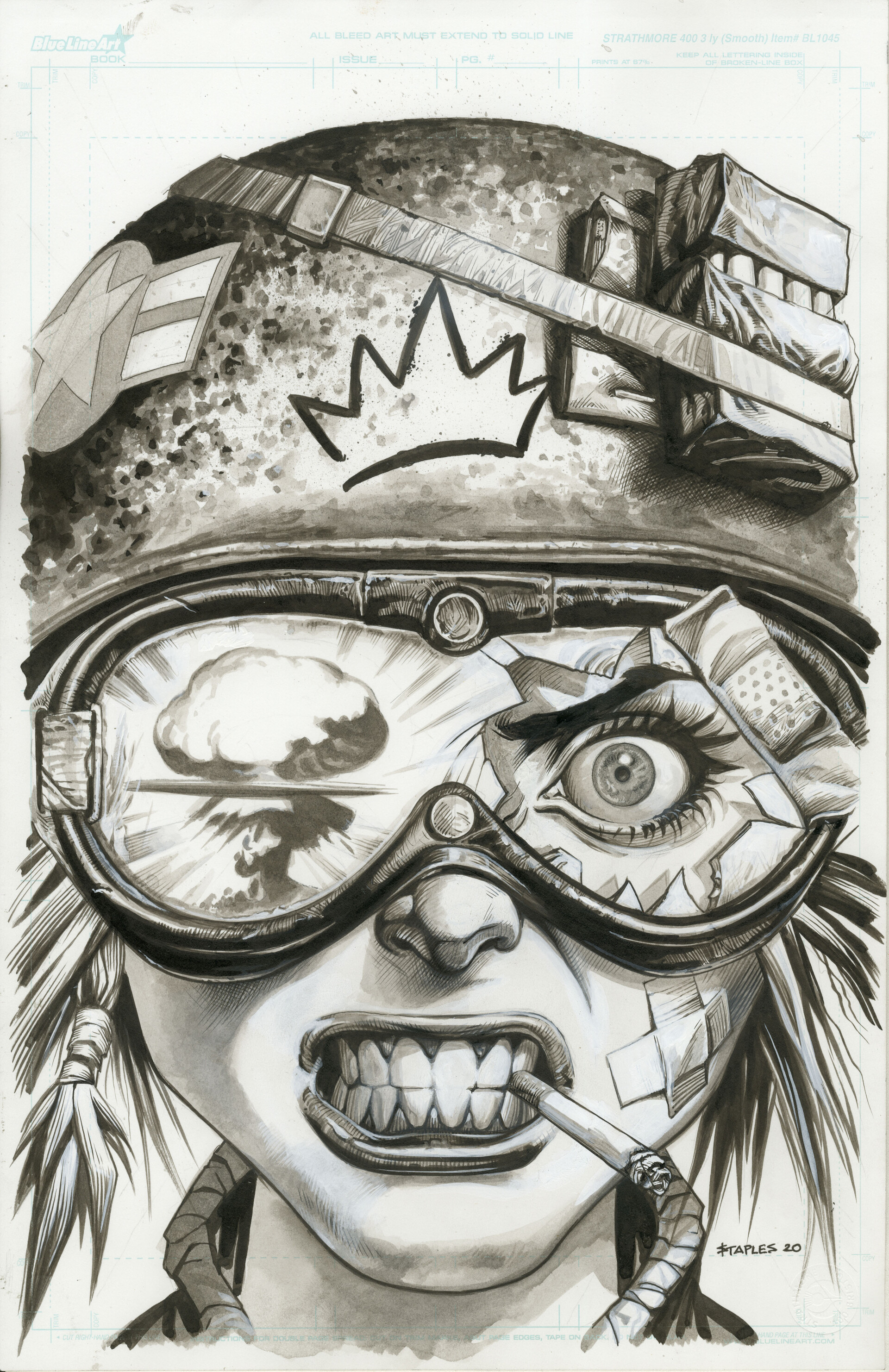 Greg Staples - Published cover artwork to the comic ‘King Tank Girl.
