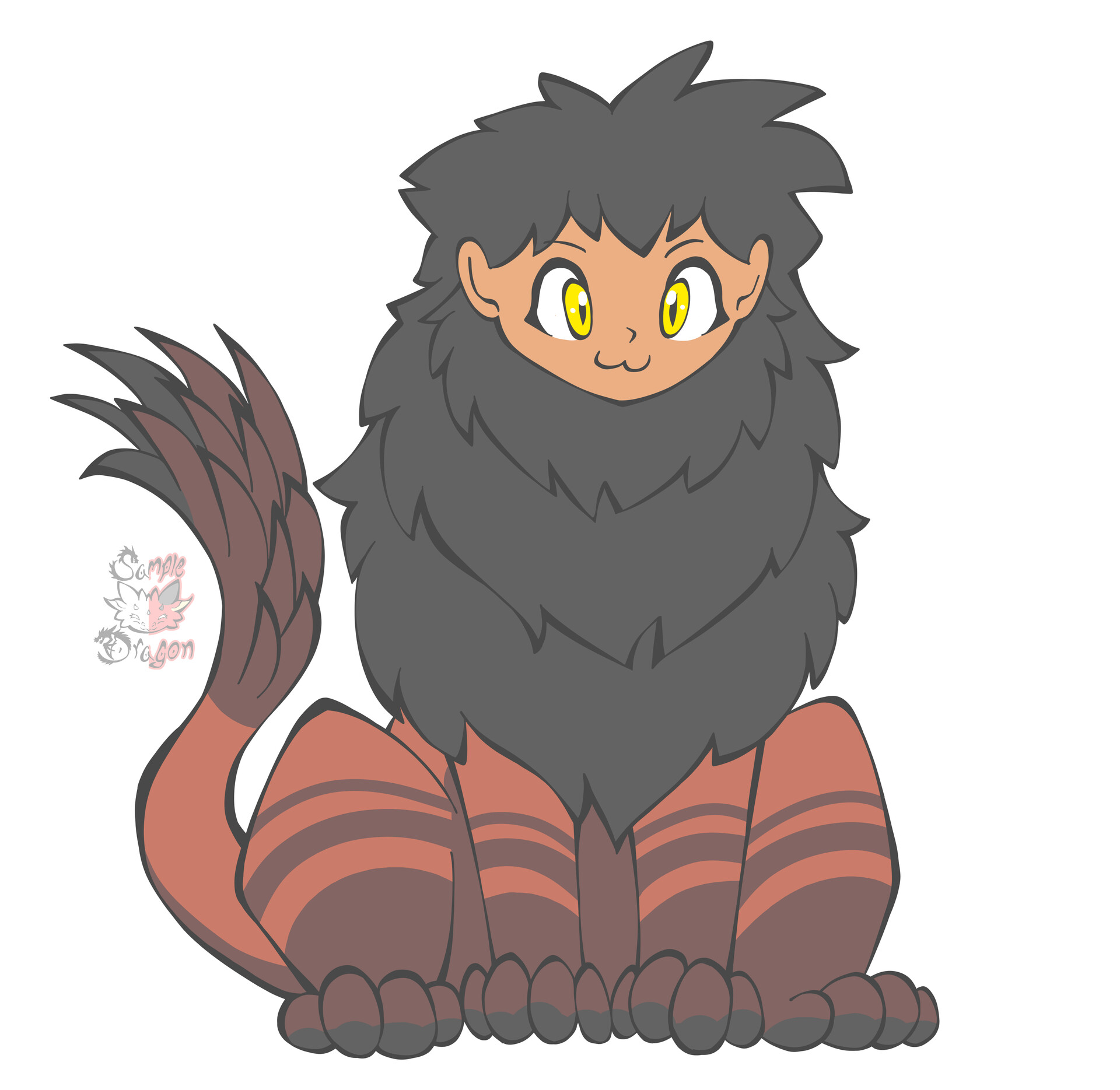 ArtStation - Manticore Coloring Page Free2Use