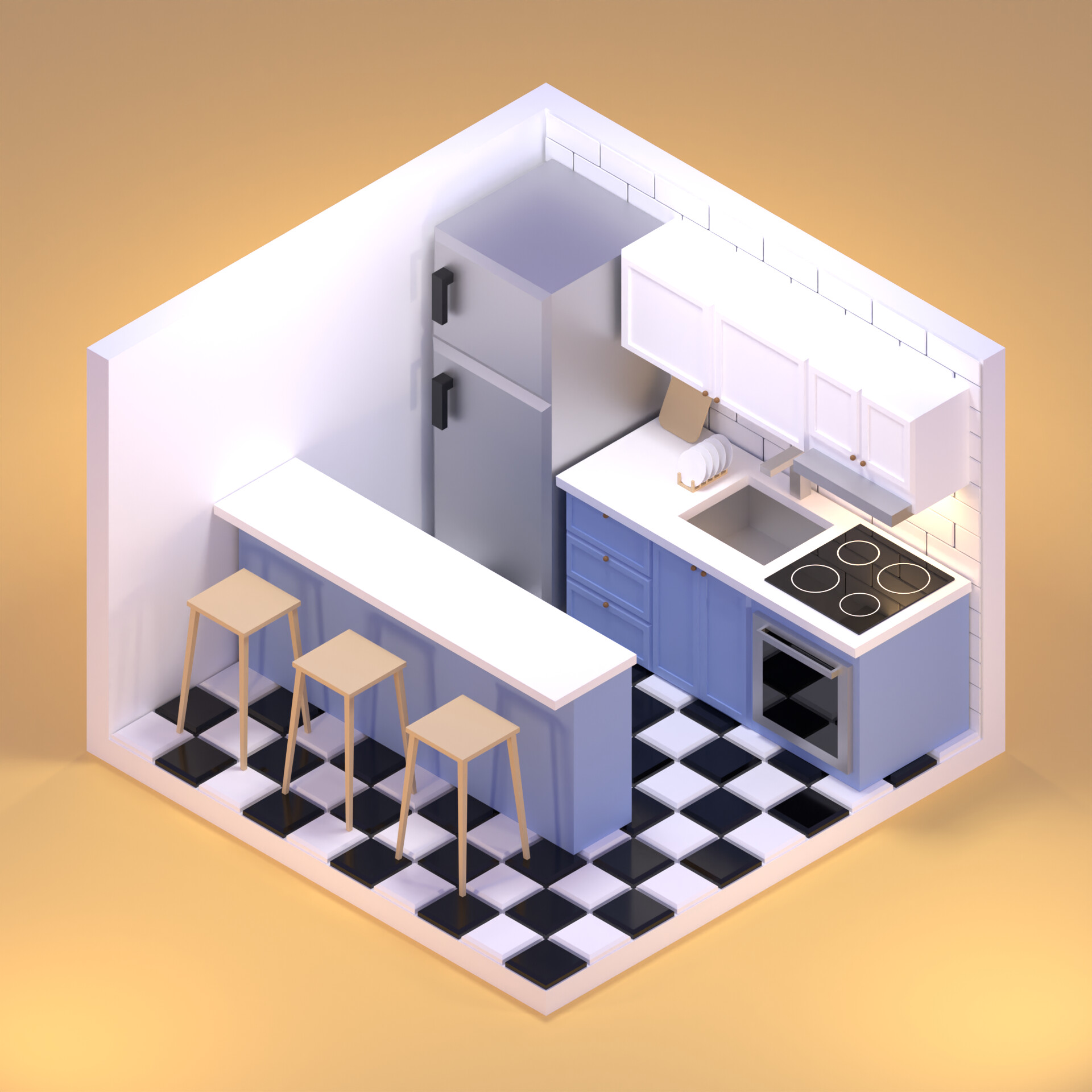 ArtStation - Isometric Kitchen