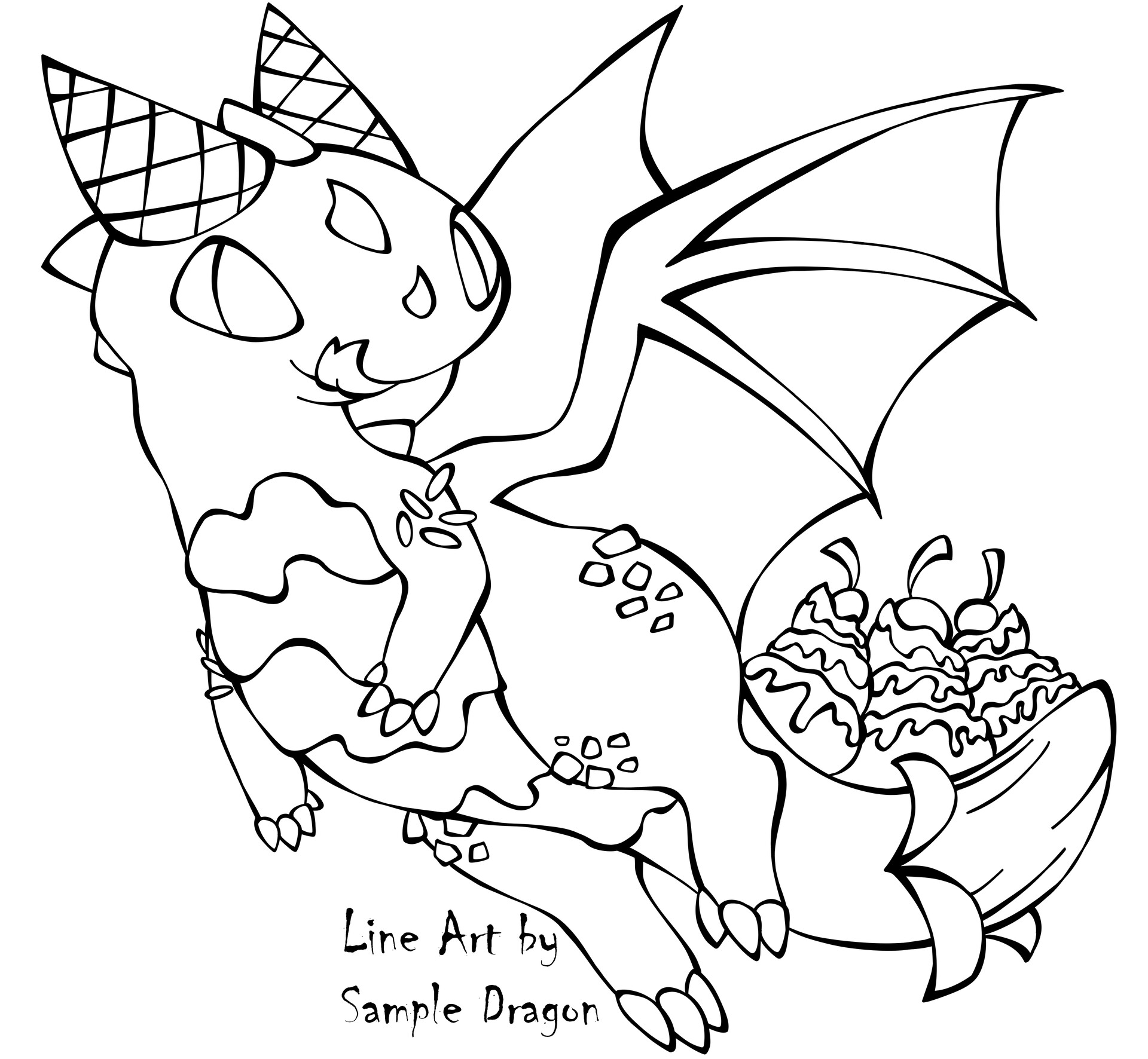 baby ice dragon coloring pages
