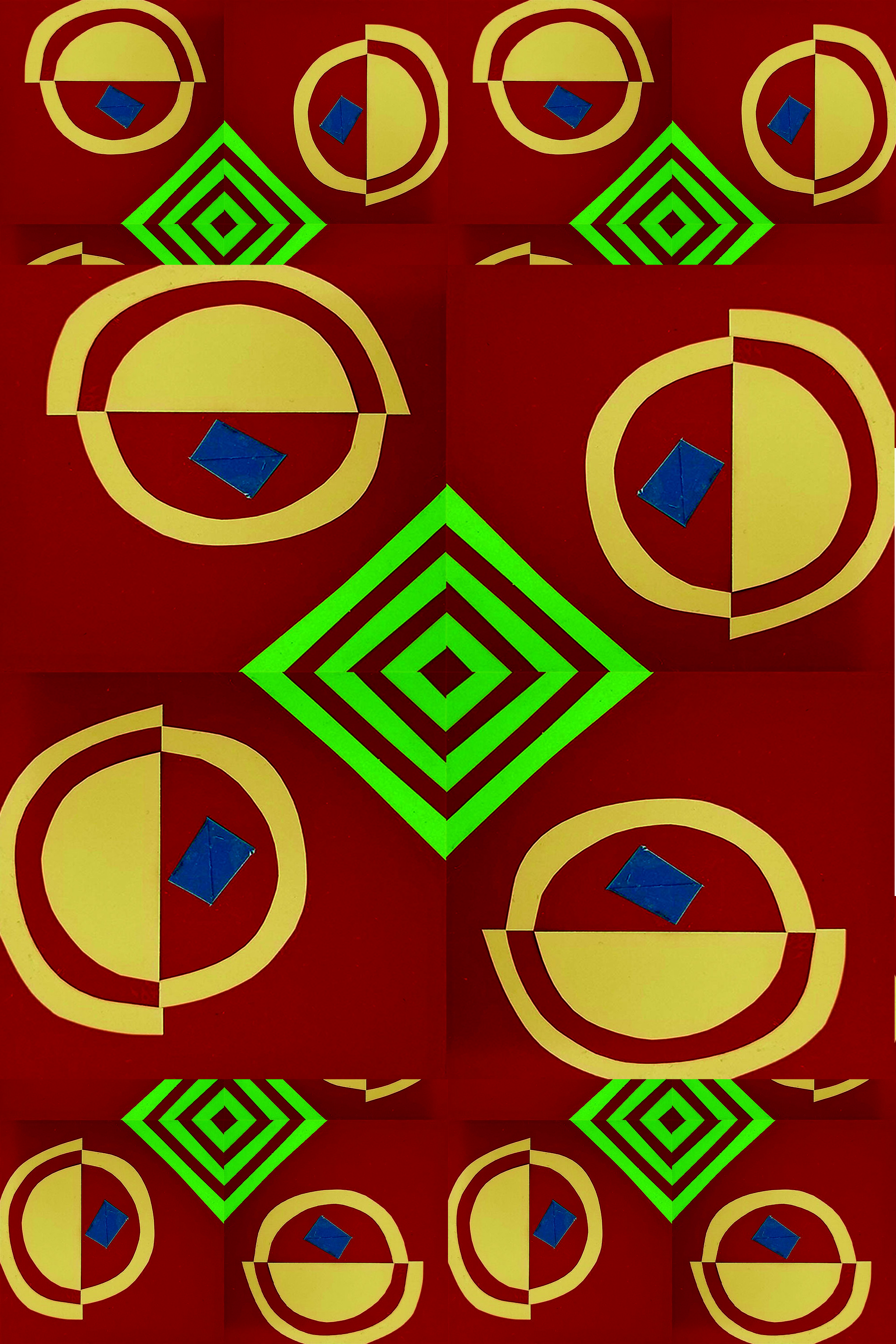 ArtStation - Red, Green, and Yellow Pattern