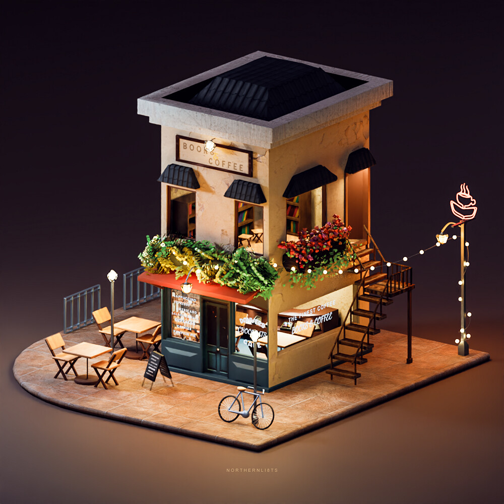 ArtStation - cafe n library