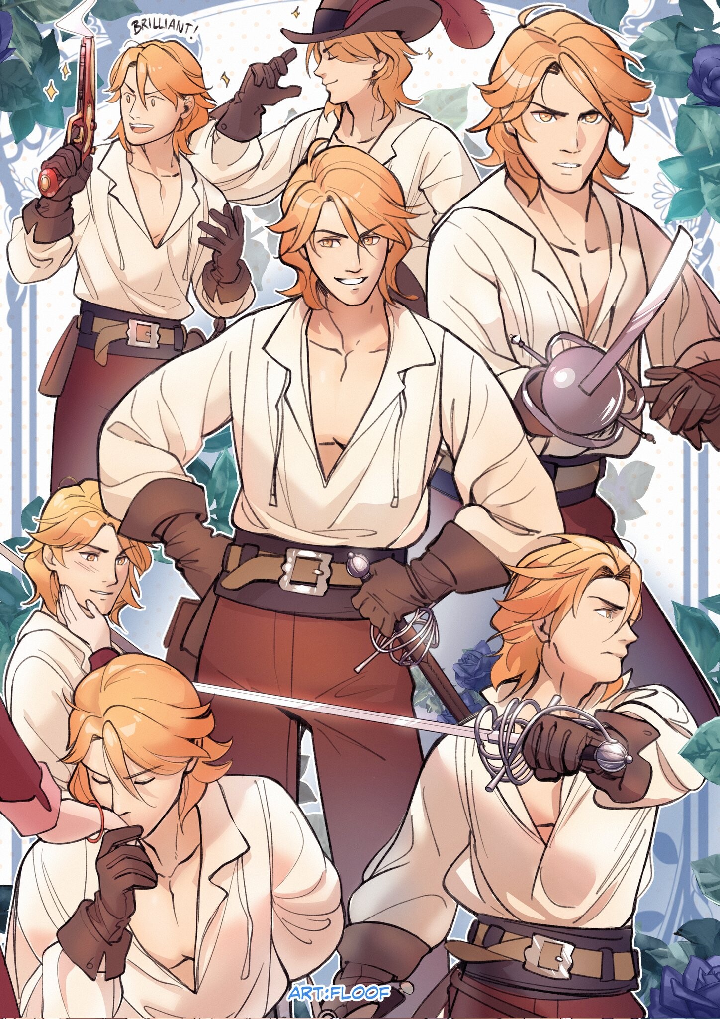 ArtStation - Musketeer Ferdinand Von Aegir - Sketchpage