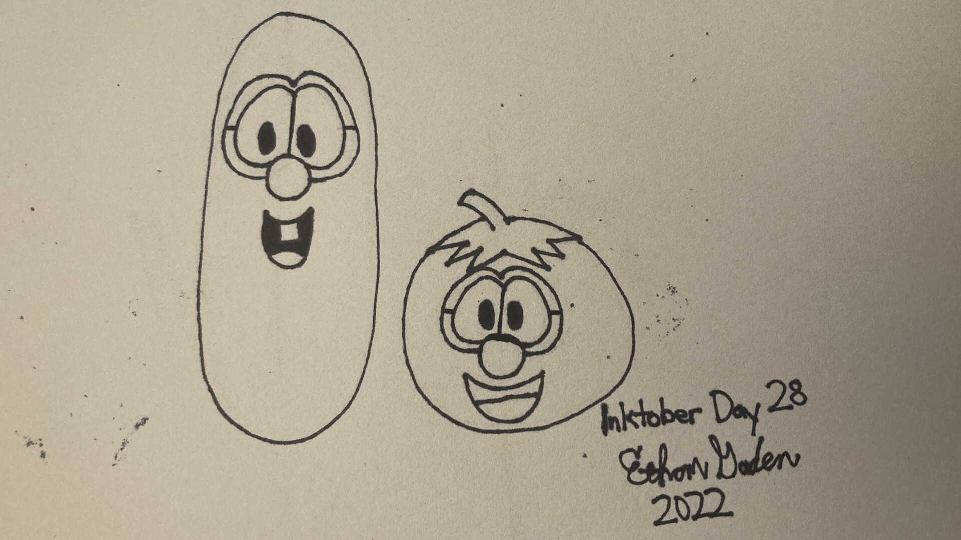 how to draw veggietales characters step by step