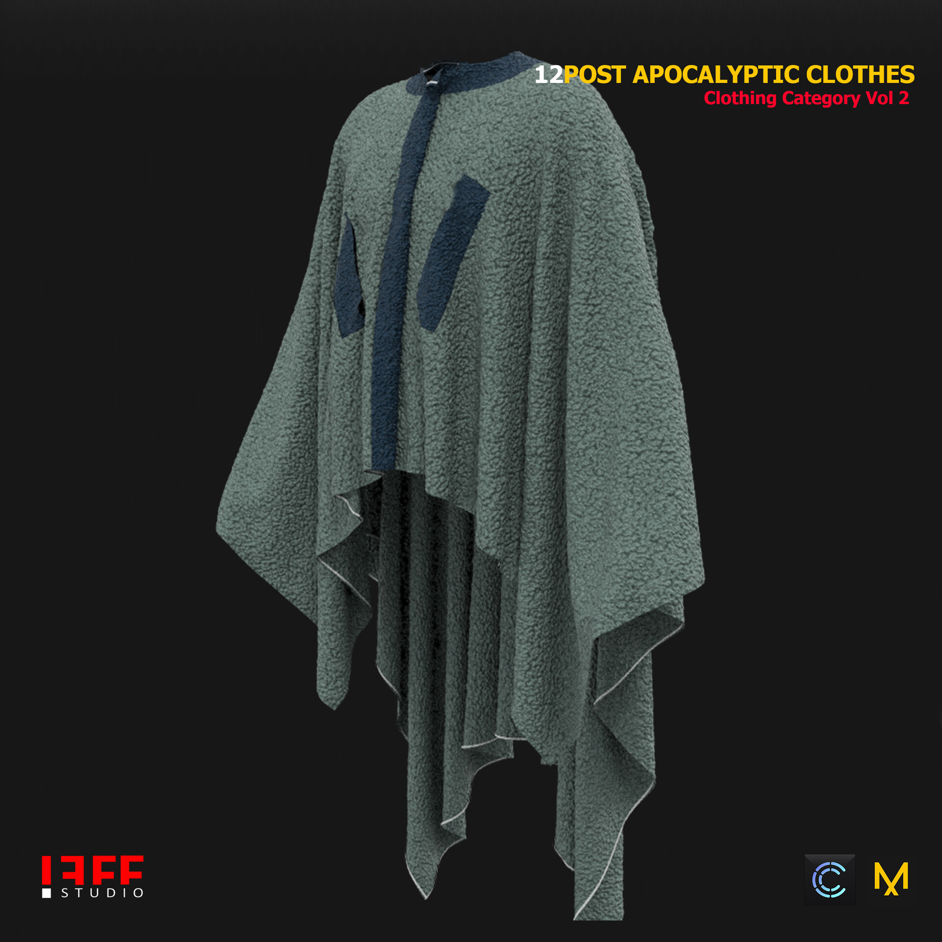 ArtStation - 12 POST APOCALYPTIC CLOTHES (Projects Files: Zprj , OBJ) VOL 7