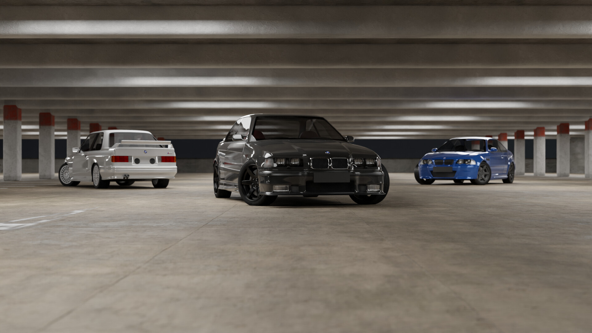 ArtStation - Parking Lot Render