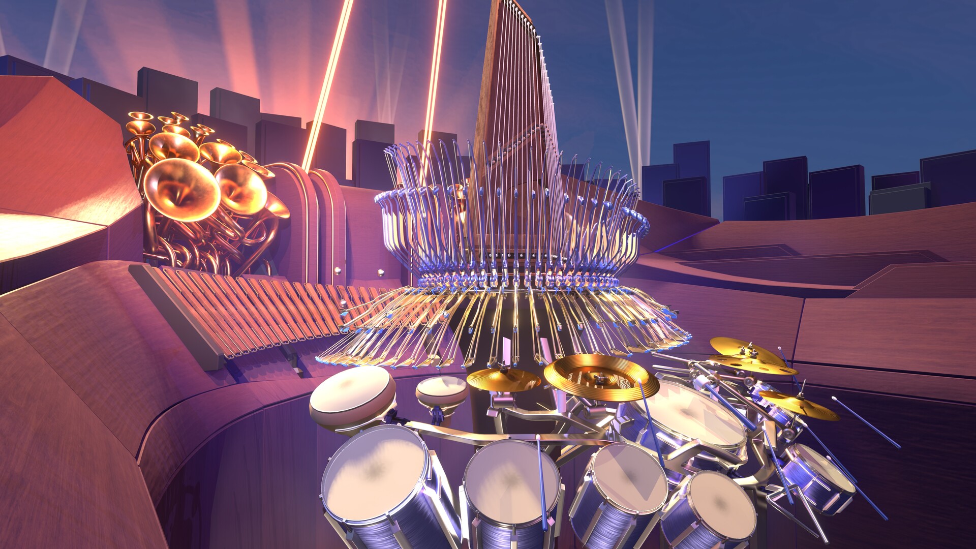 Noah Mesh - Radiant Ensemble - MIDI Driven Musical Animation