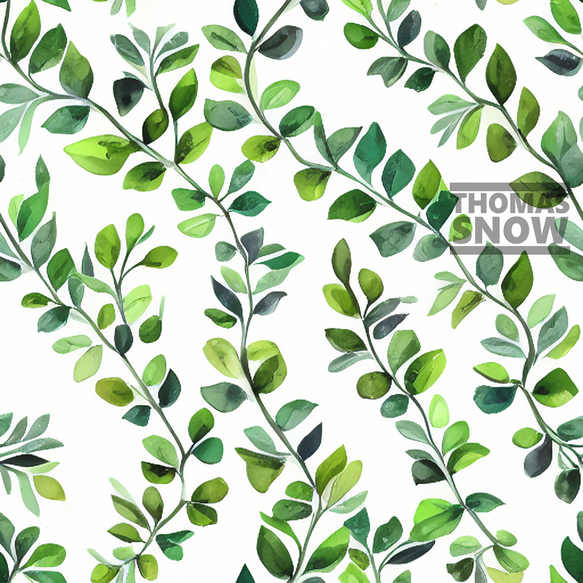 Thomas Snow - "Ferns and vines" seamless pattern collection