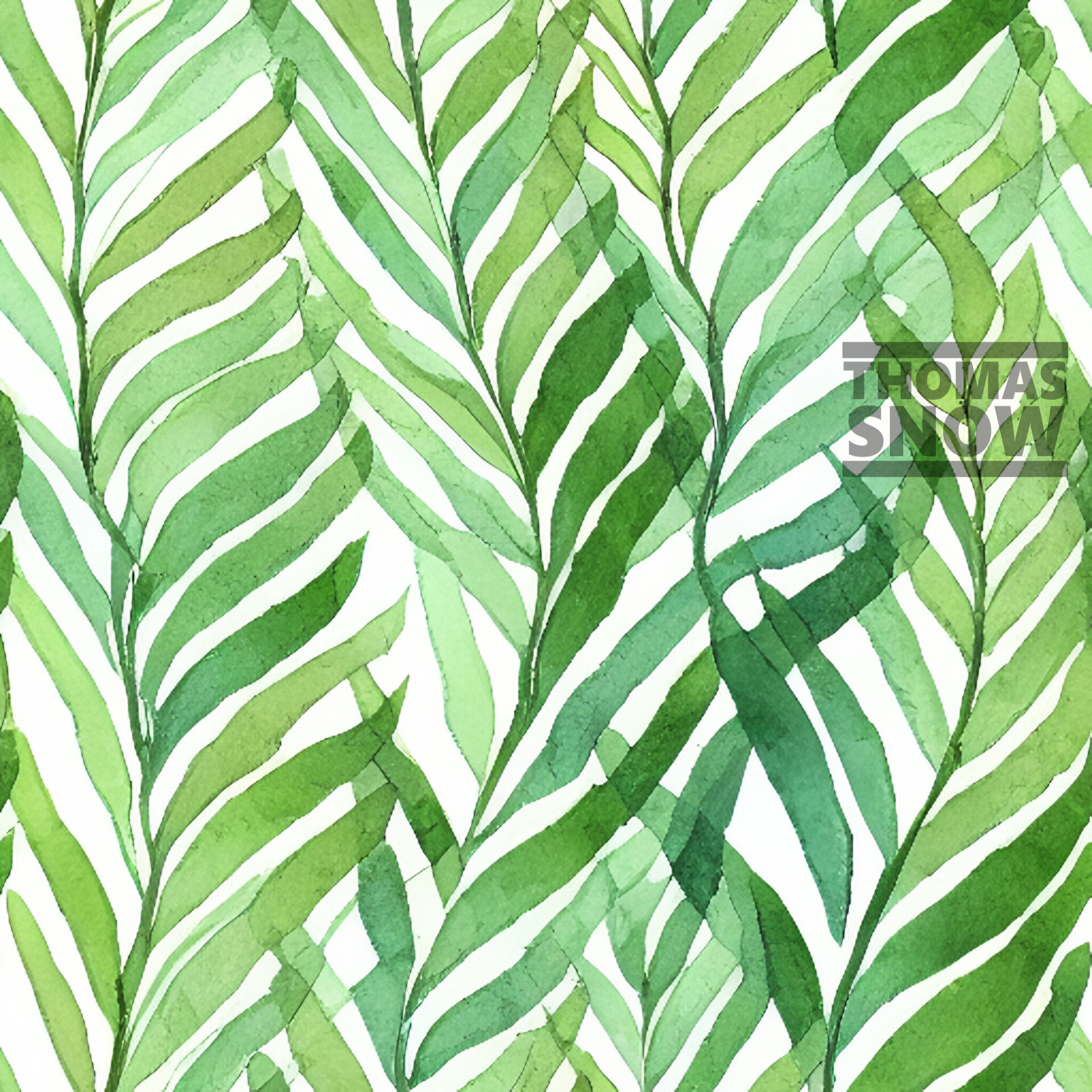 Thomas Snow - "Ferns and vines" seamless pattern collection