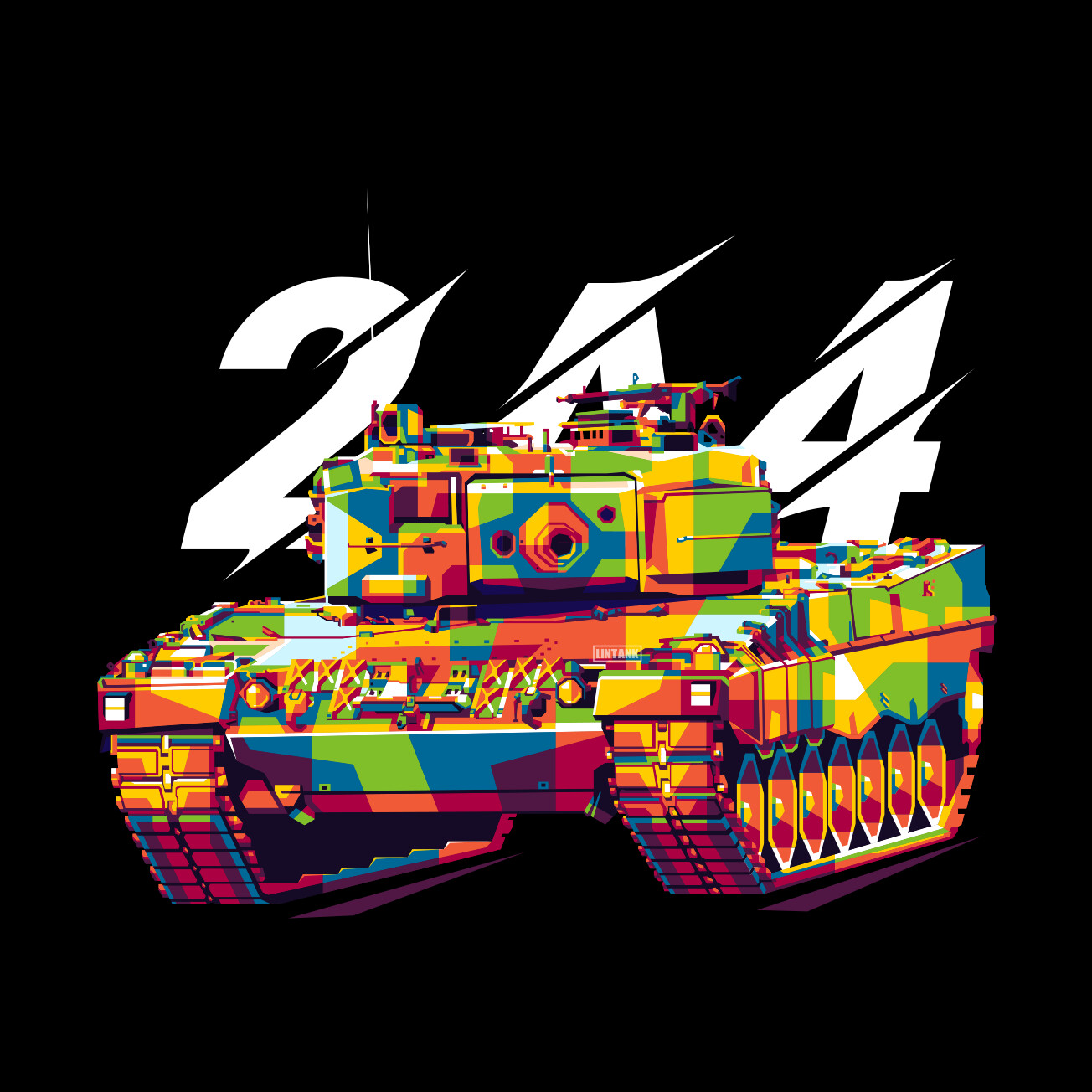 ArtStation - Leopard 2A4 Main Battle Tank in WPAP Illustration