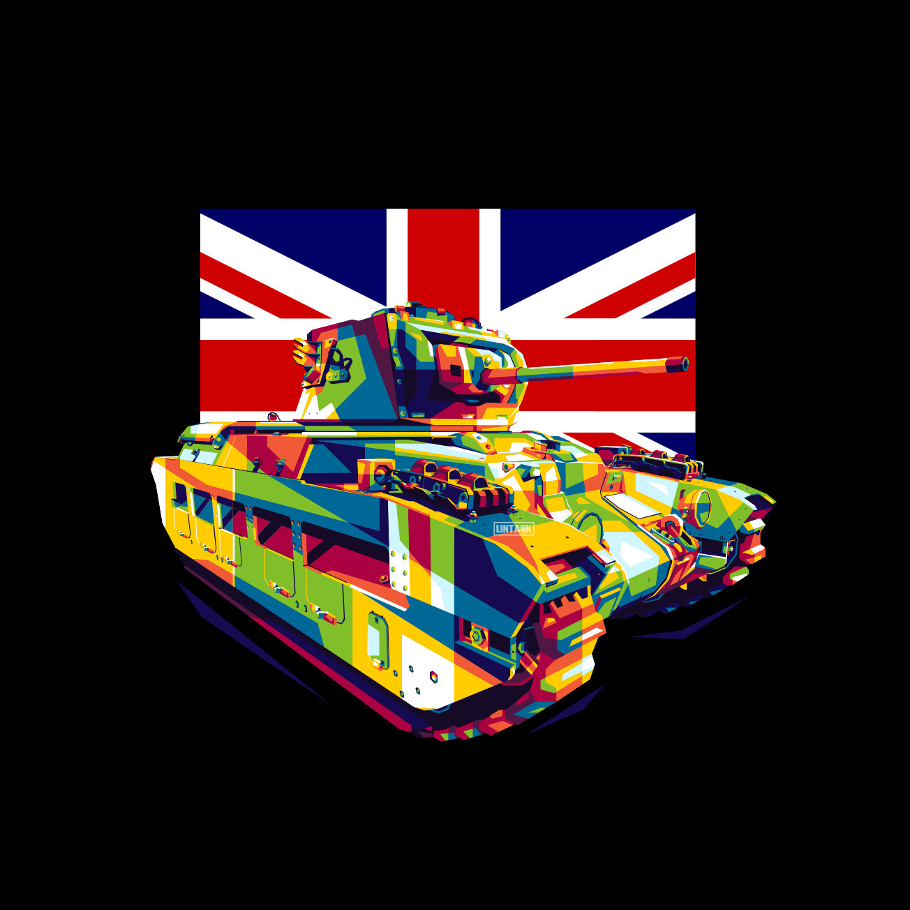 ArtStation - Matilda II Infantry Tank in WPAP Illustration