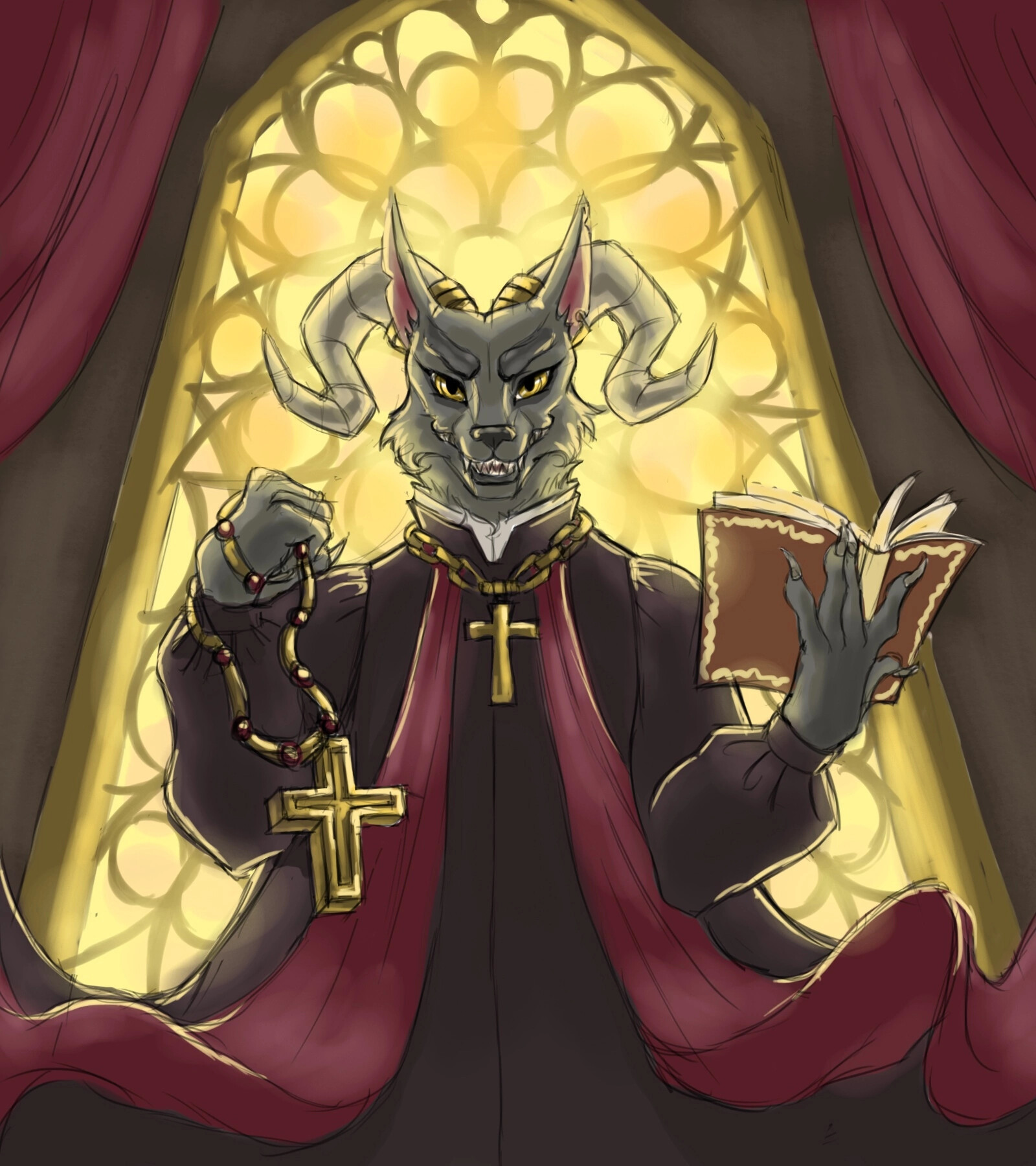 ArtStation - wolf priest