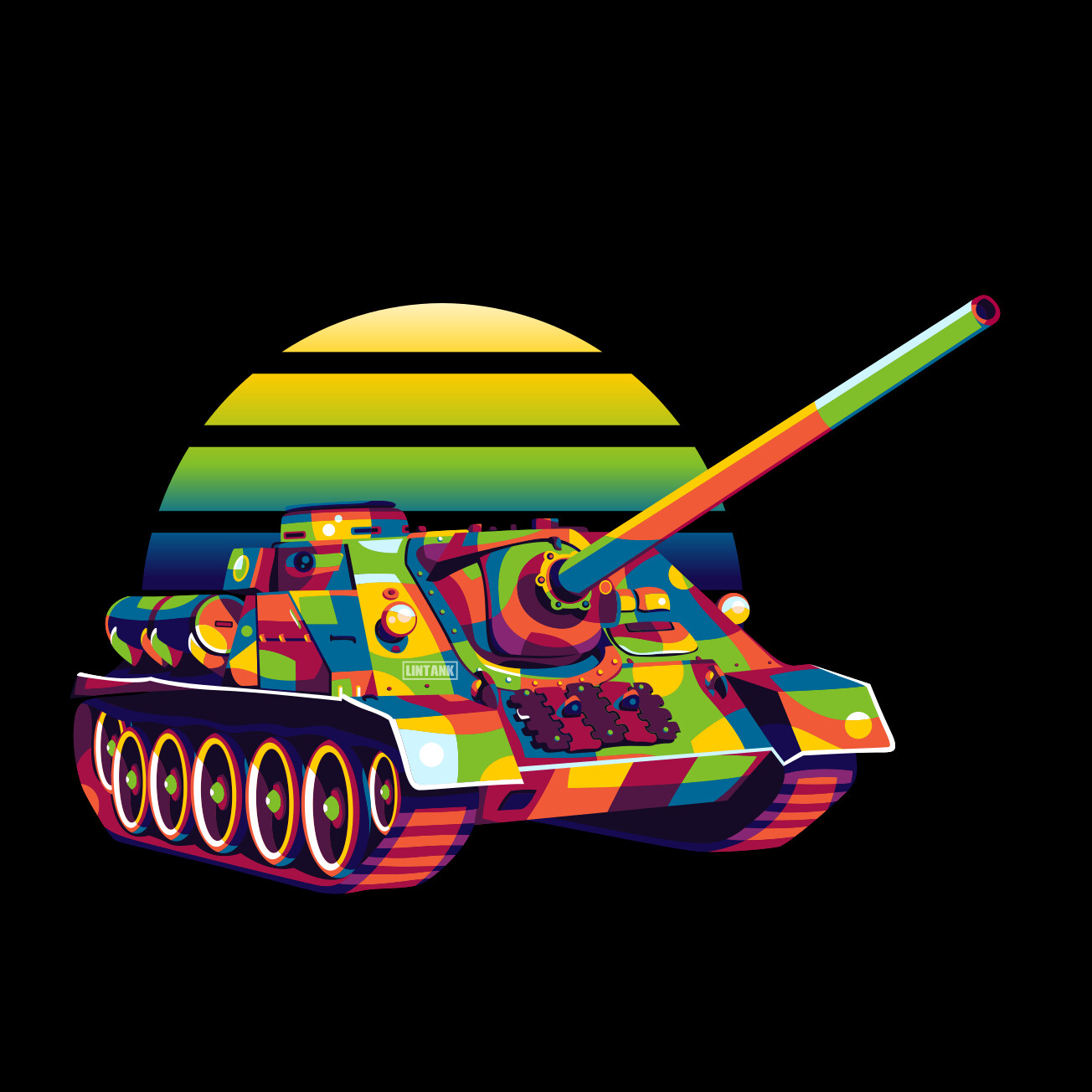 ArtStation - SU-100 Tank Destroyer in Pop Art Illustration