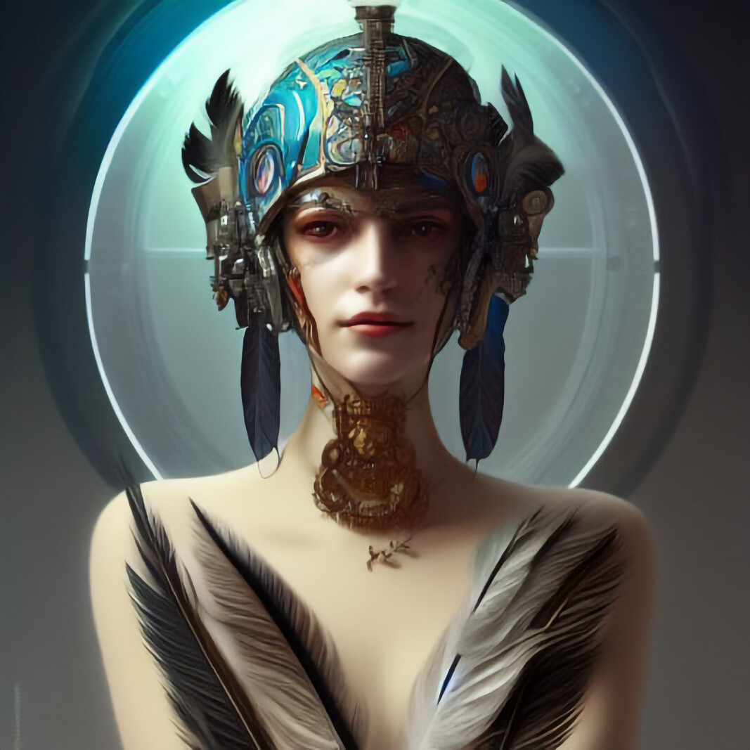 ArtStation - woman feathers