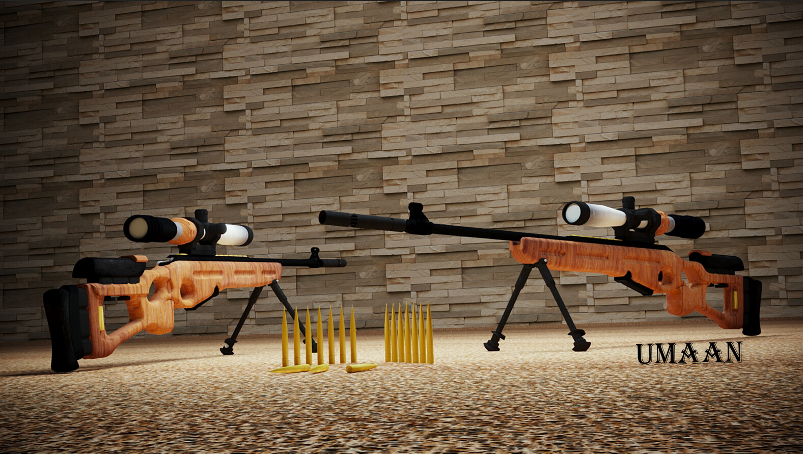 ArtStation - 3D Sniper (3Ds Max work)