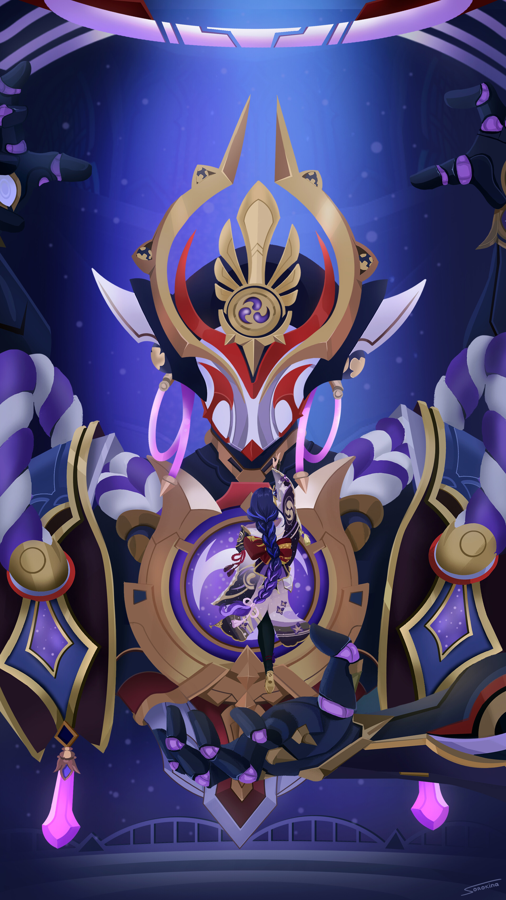 ArtStation - Scaramouche Boss /Raiden Ei (Genshin Impact ) fanart