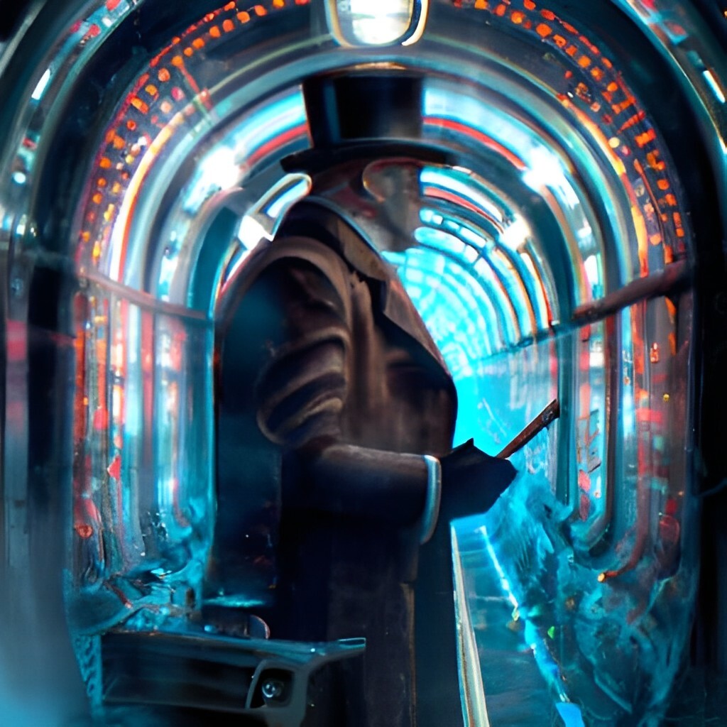 ArtStation - A Time Traveler from the year 1845 in 2078