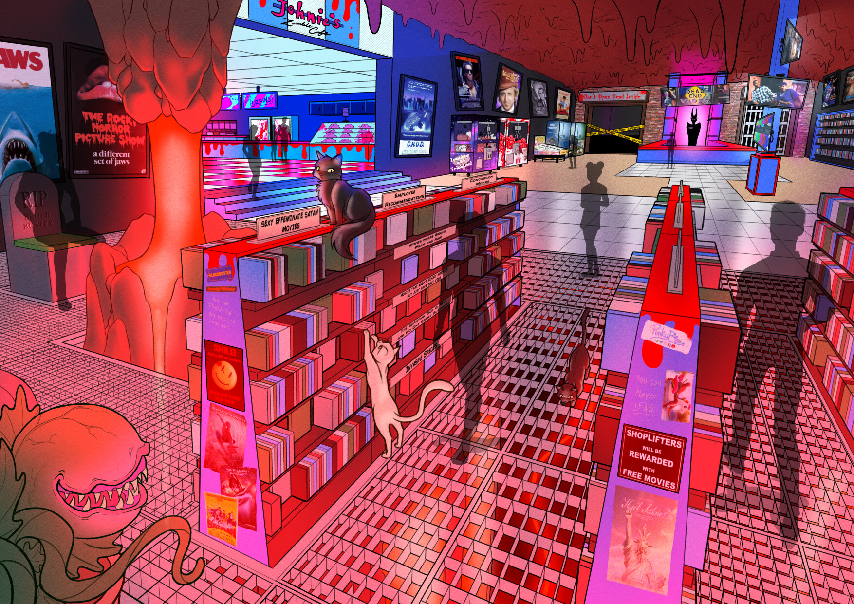 ArtStation - Environment Design Commission: Eccentric Video Store