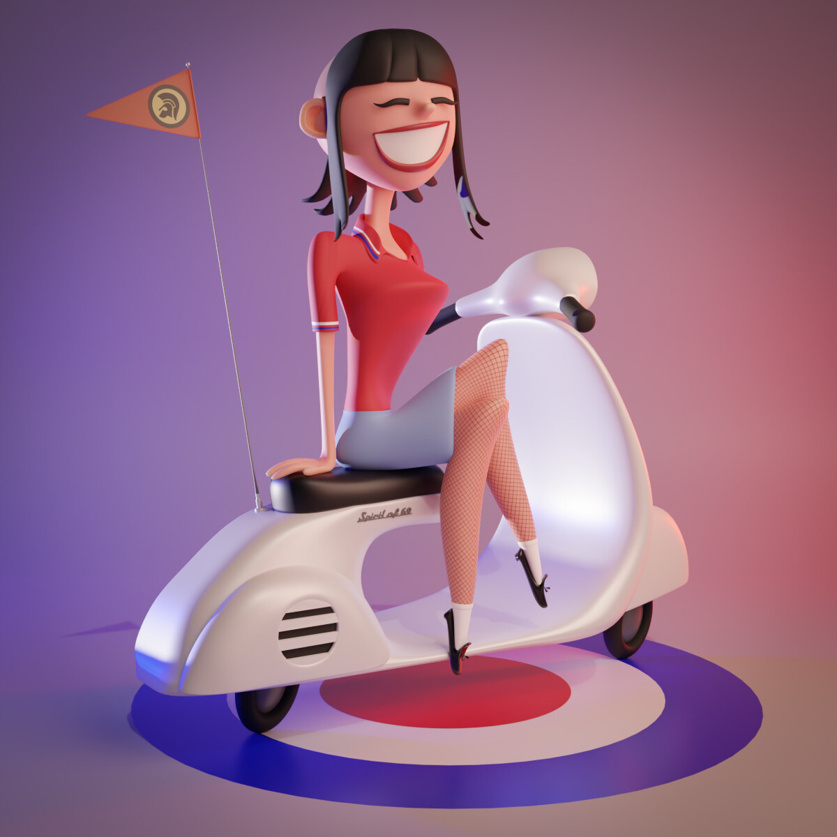 ArtStation - Skinhead Girl Pinup