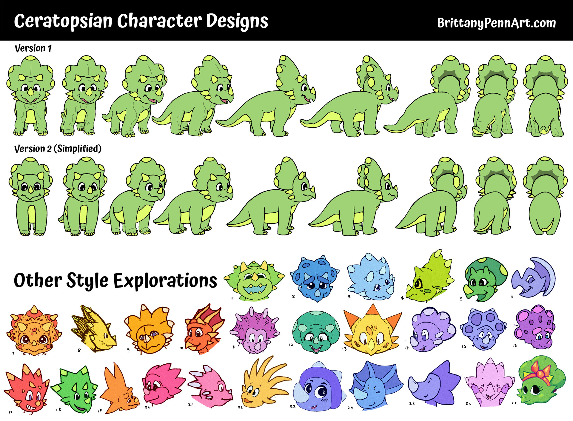 ArtStation - Cute Dinosaur Character Designs