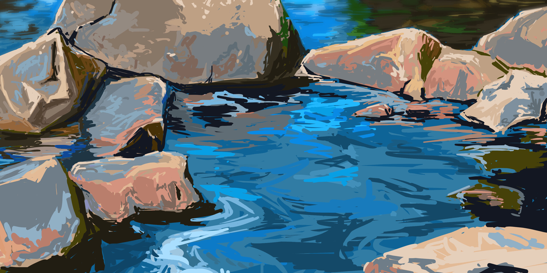 ArtStation - River Rocks