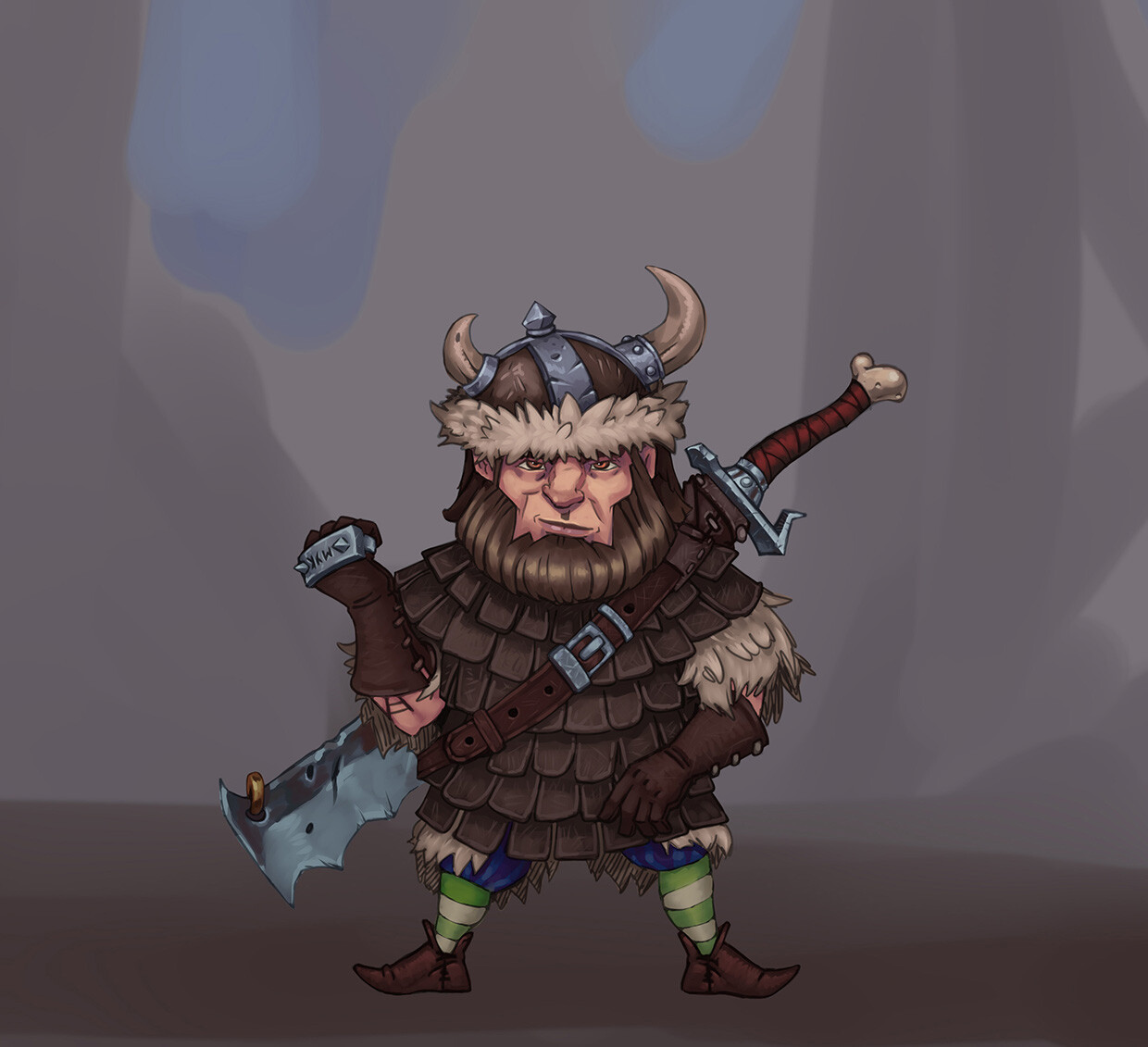 ArtStation - Halfling Barbarian concept