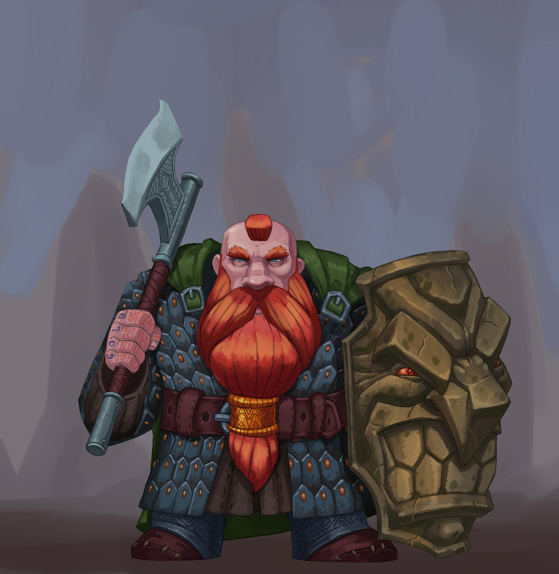 ArtStation - Dwarf Warrior concept
