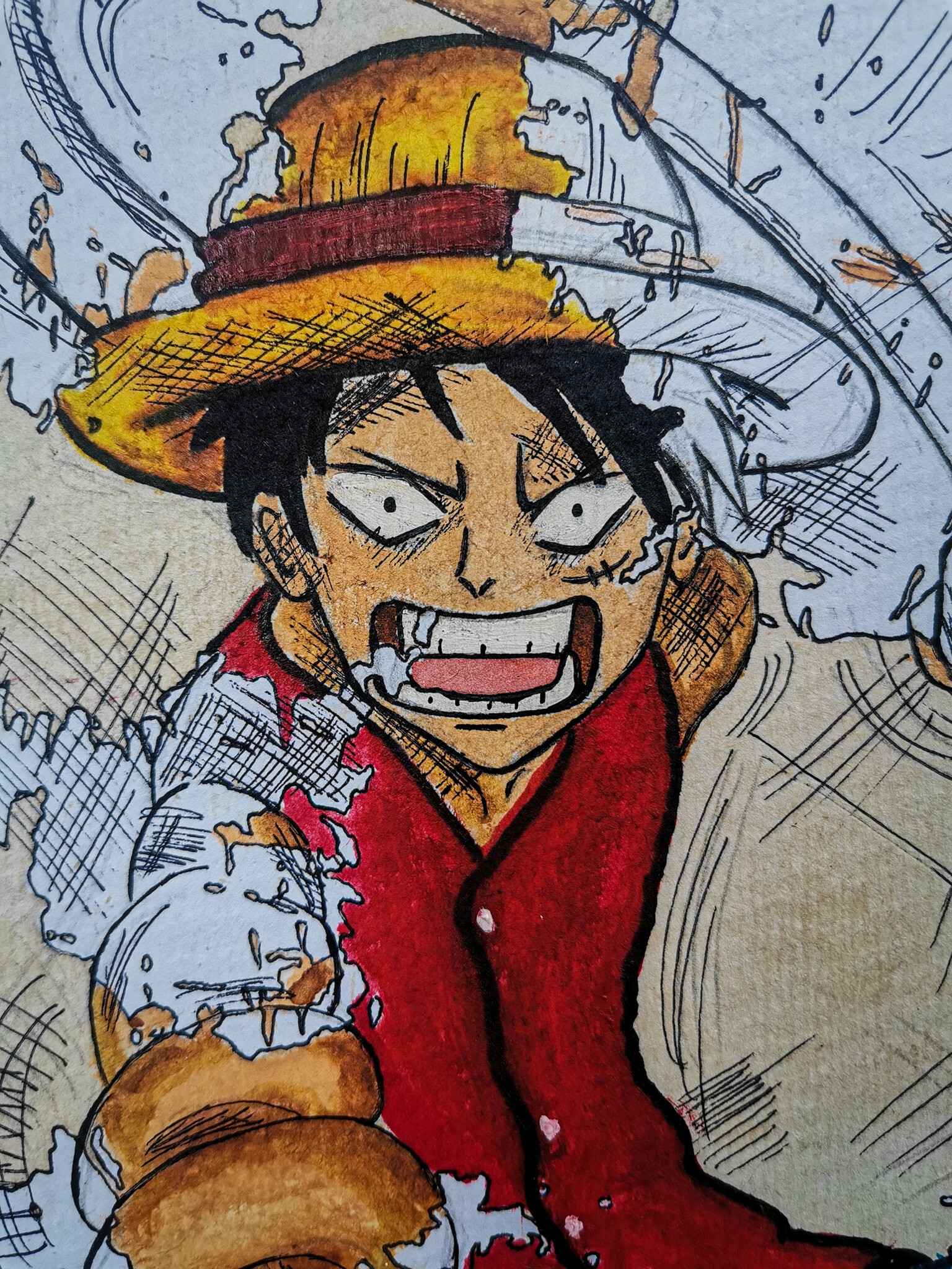 ArtStation - Luffy Coffee-Spill Art