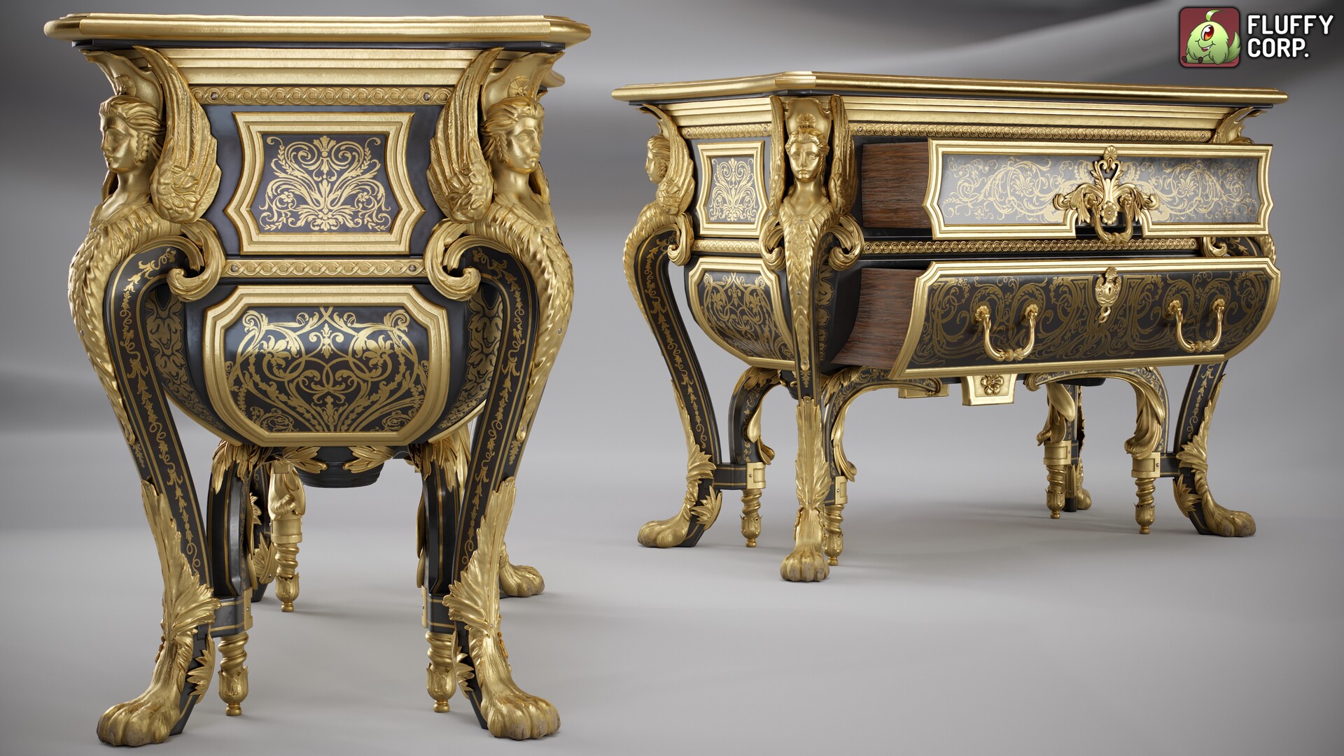 Fluffy corp - A Commode made by André-Charles Boulle (1710)