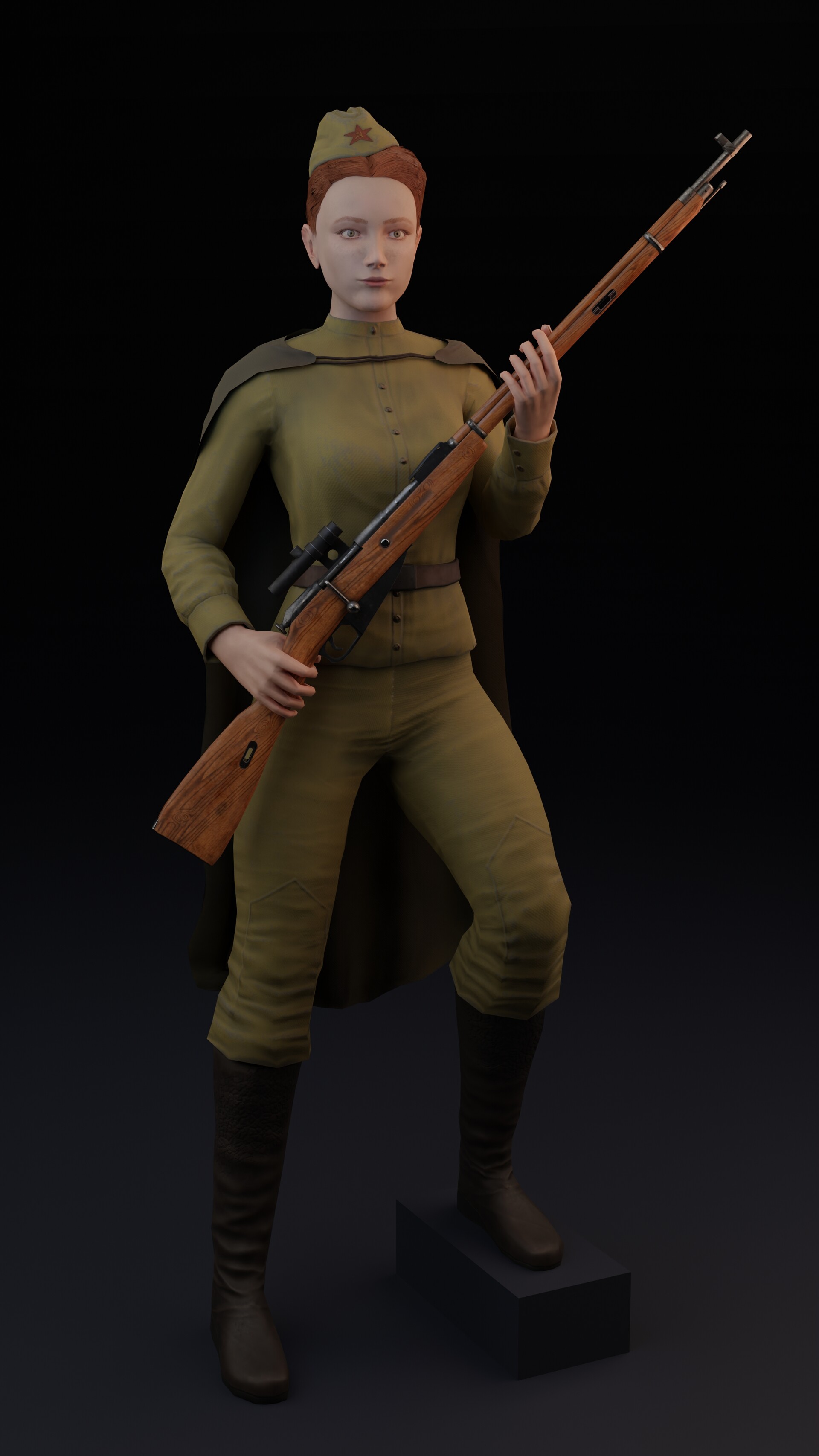 ArtStation - Soviet Female Sniper