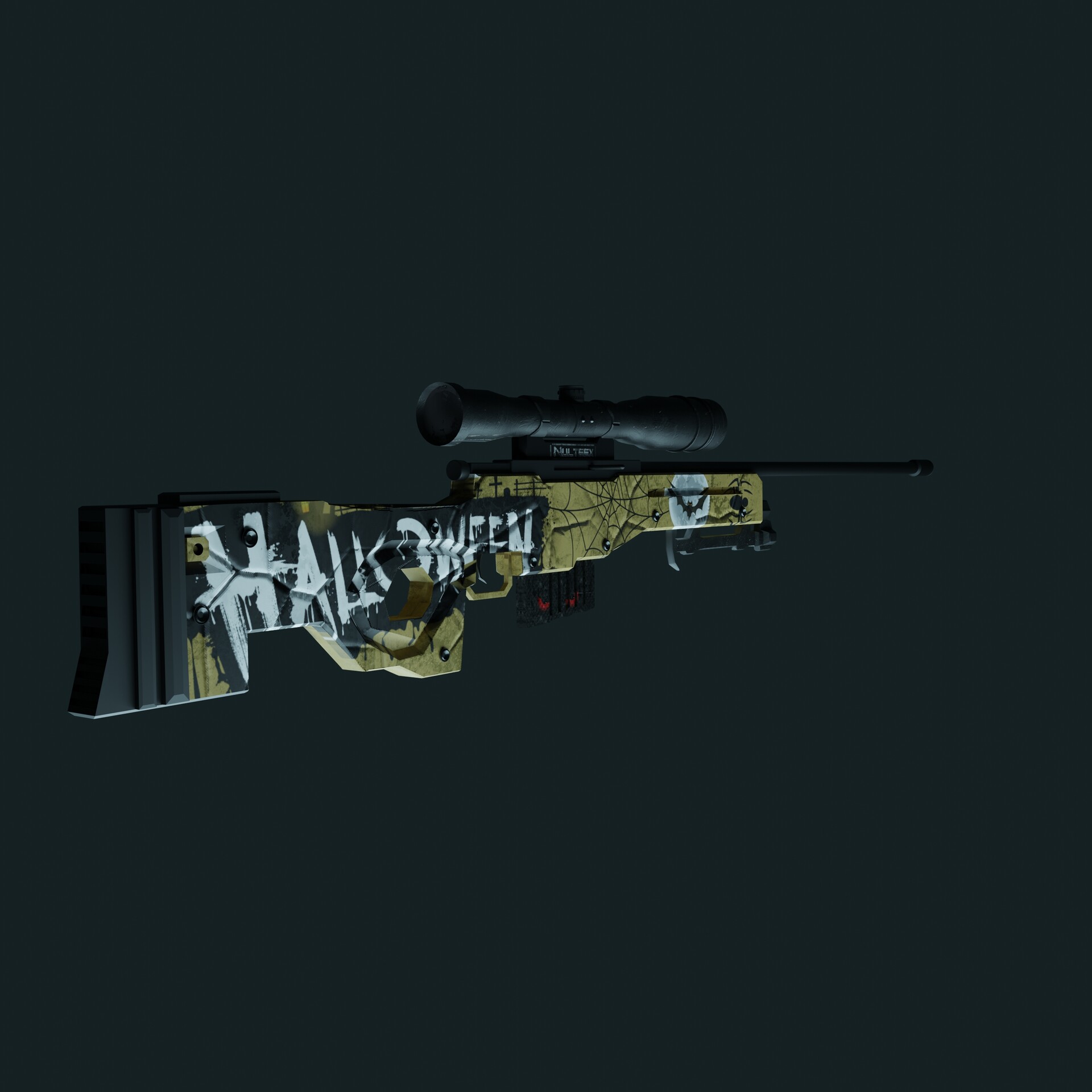 ArtStation - AWM Halloween Skin & Model 3D