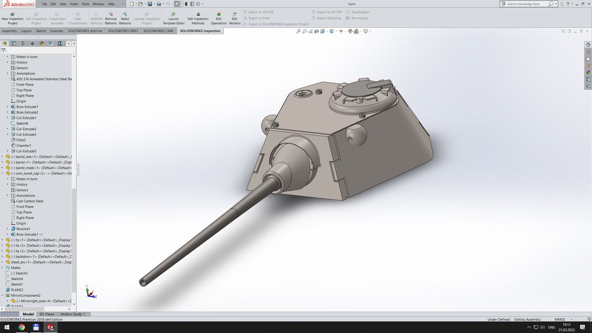 ArtStation - Schmalturm, turret Pz. Kpfv. V (Panther) ausf F (late 1944 ...