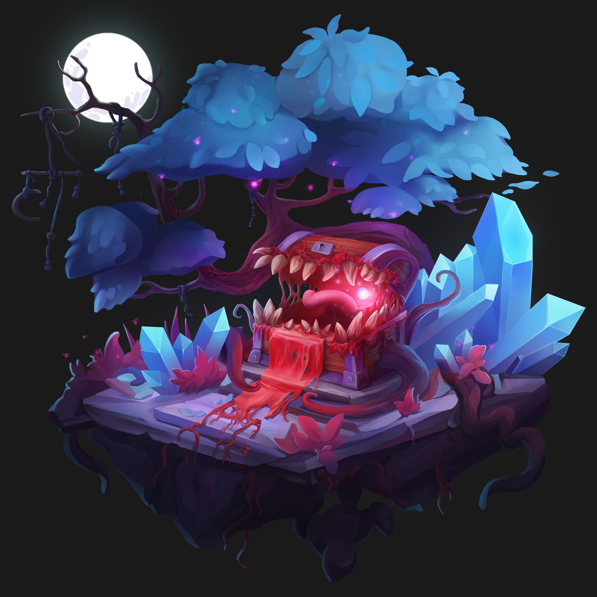 ArtStation - Mimic-chest scene