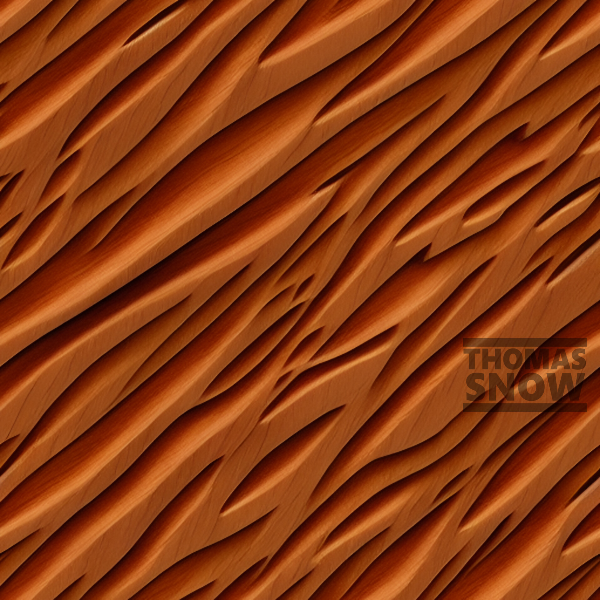Thomas Snow - "Carved in... wood #1" seamless pattern collection