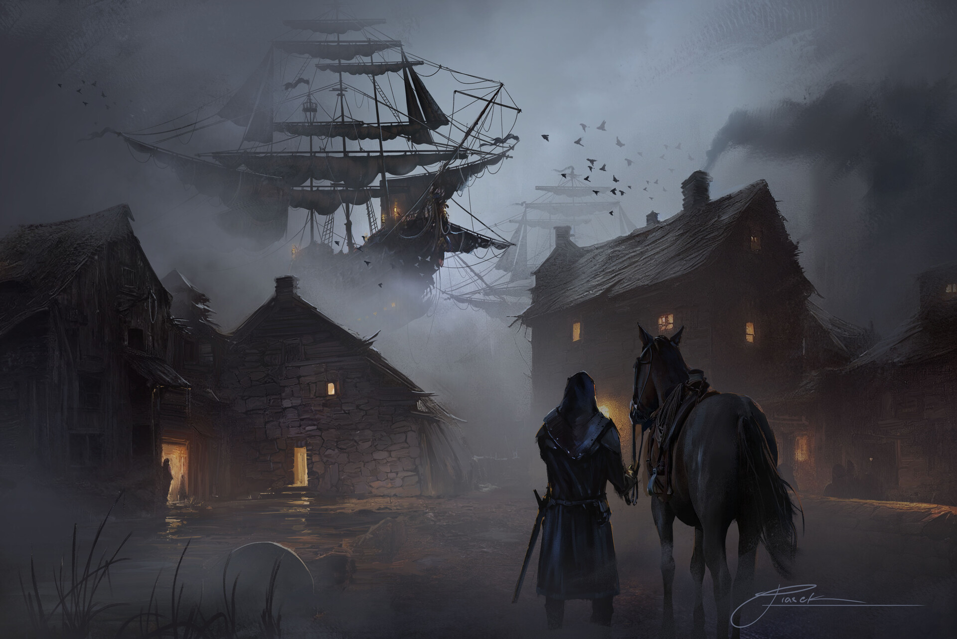 ArtStation - Medieval flying ship